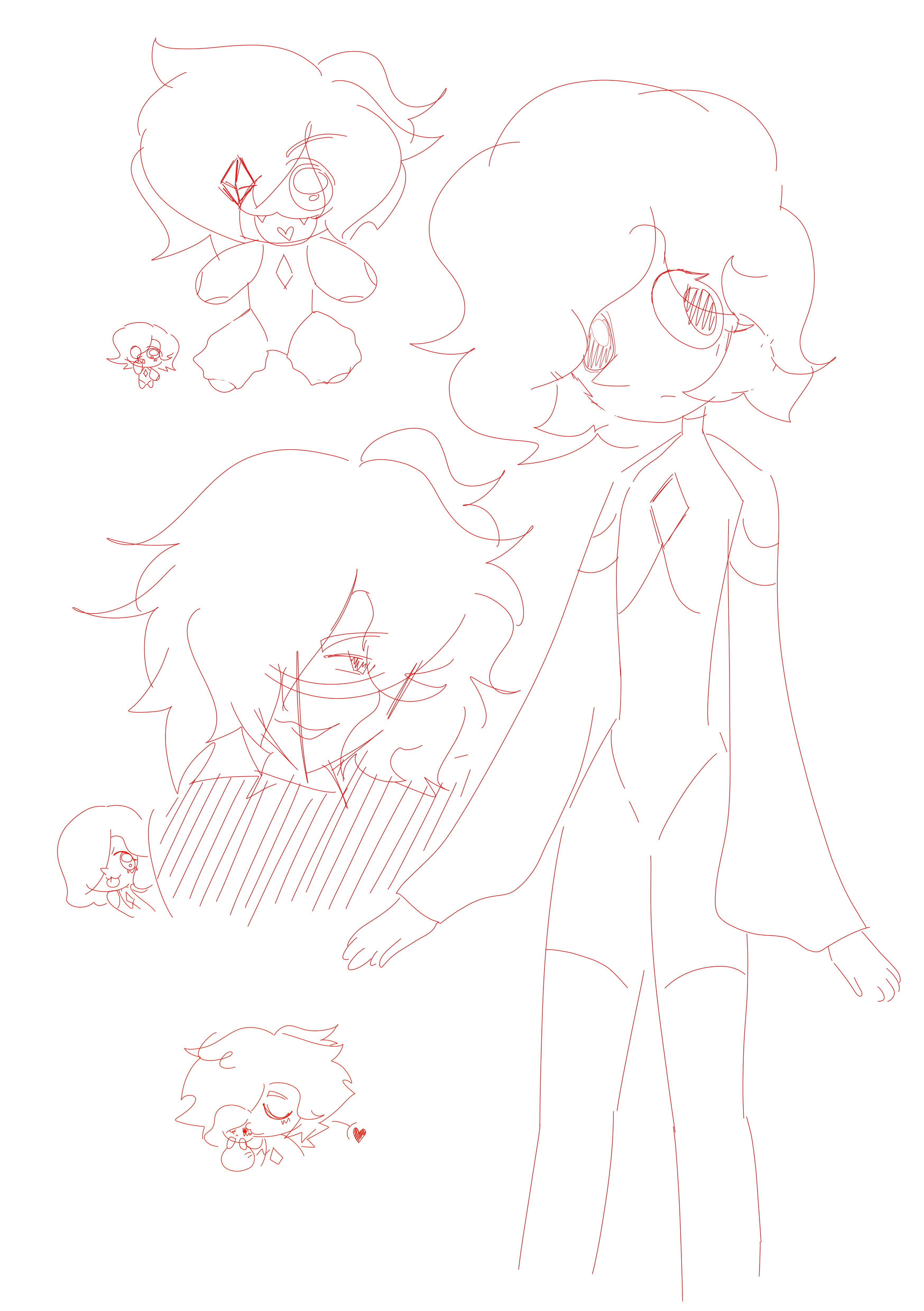 red pearl& red diamond (oc) violette - Illustrations ART street