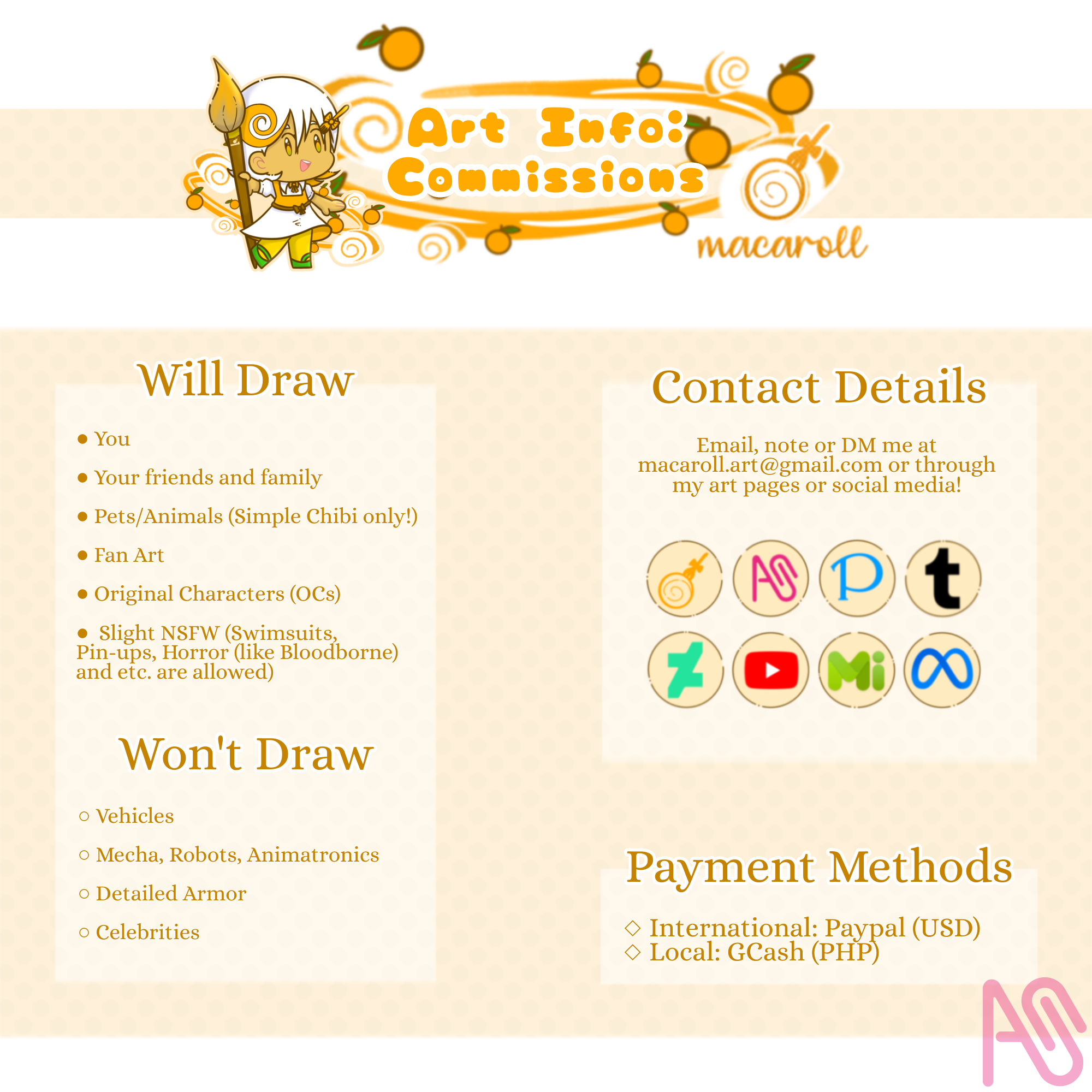 Commissions and Art Requests 2024 Macaroll - Illustrations ART street