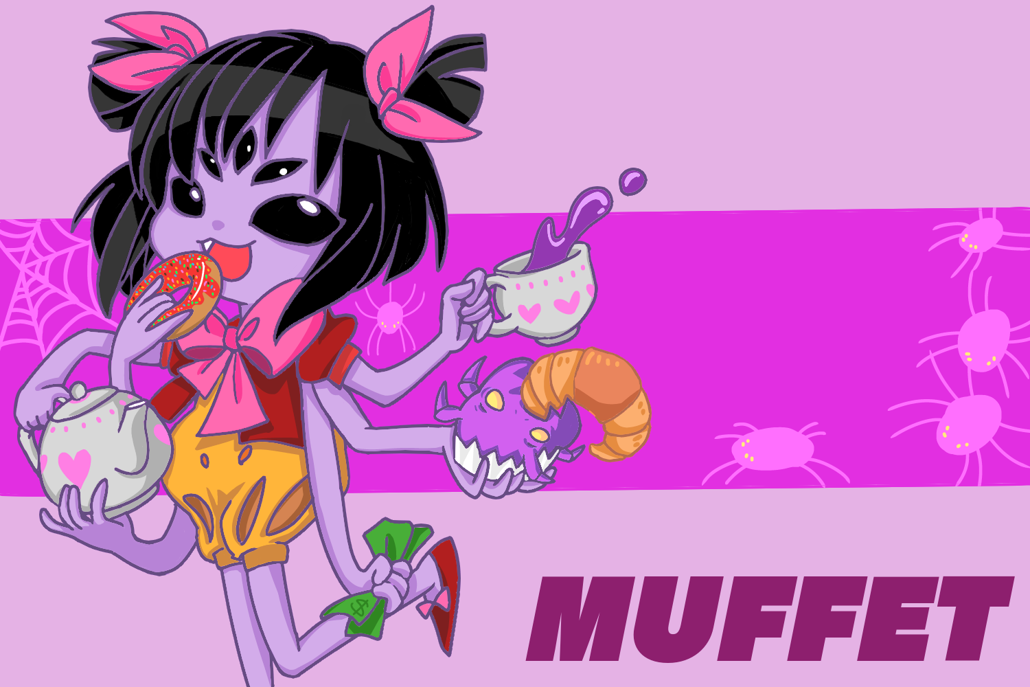 【Undertale】muffet 蜘蛛烘焙房 黑透 - Illustrations ART street