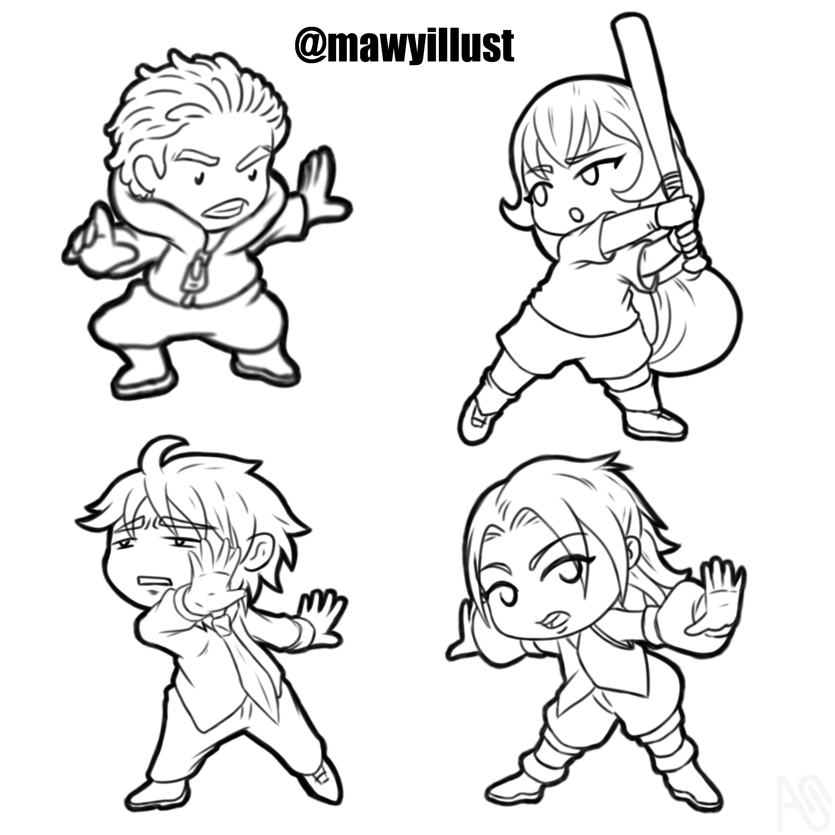 Practice (Chibis) MawyIllust - Illustrations ART street