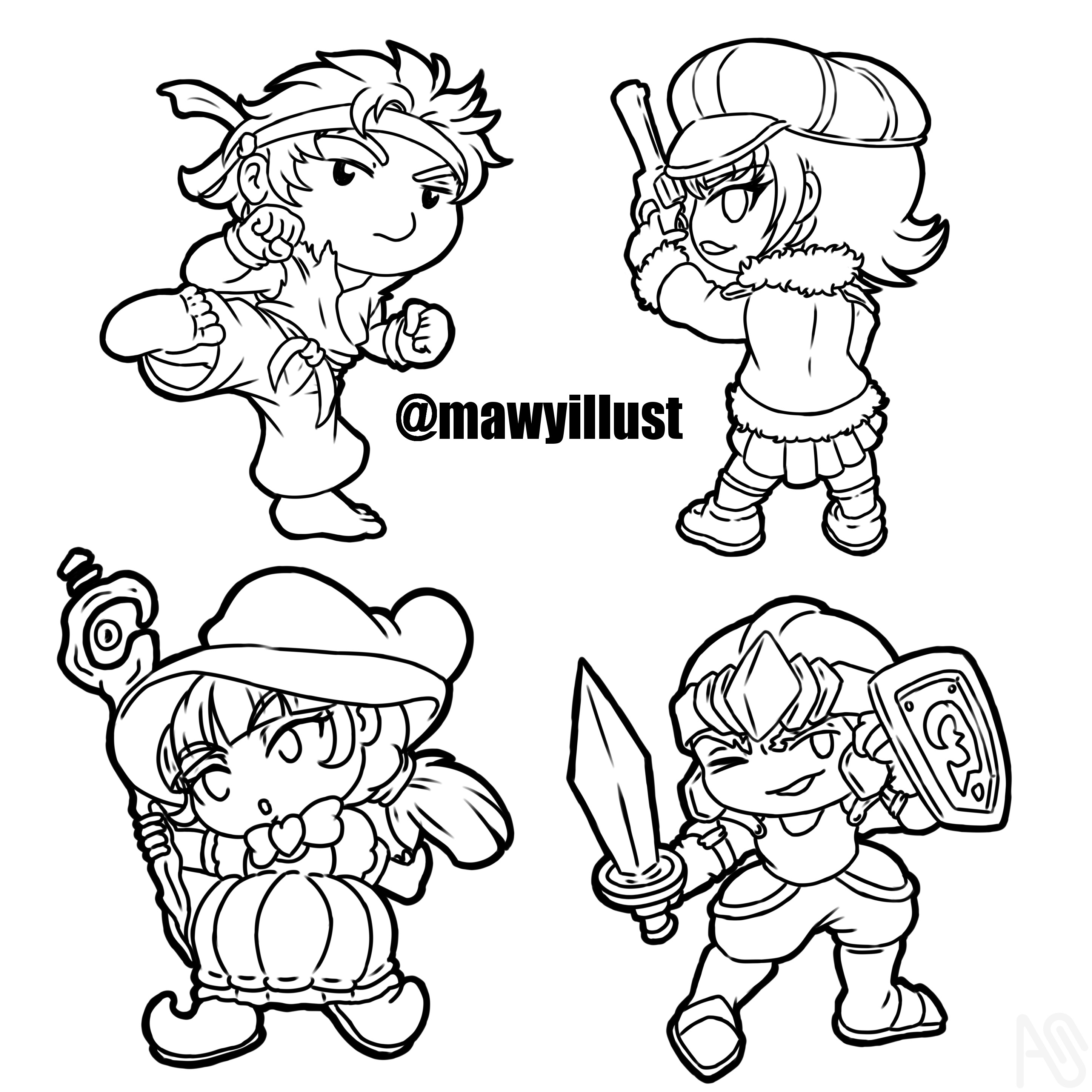 Practice (Chibis) MawyIllust - Illustrations ART street