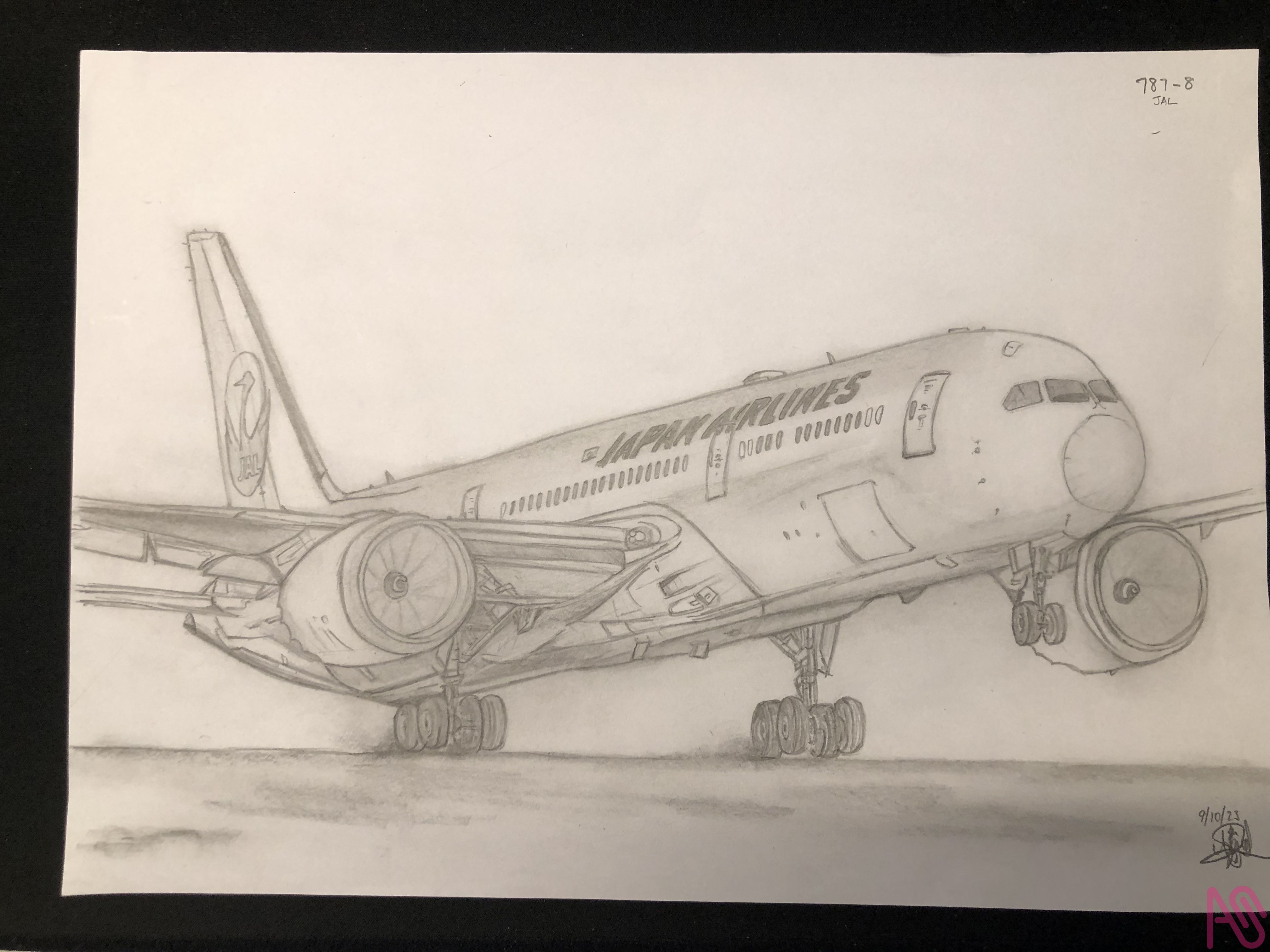 JAL 787-8 Lime 747-8 - Illustrations ART street