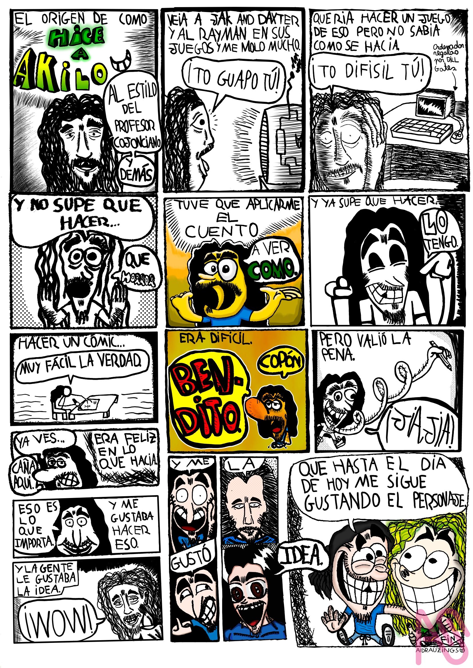 Cómic de como hice al Akilo AIDRAUZINGS - Illustrations ART street