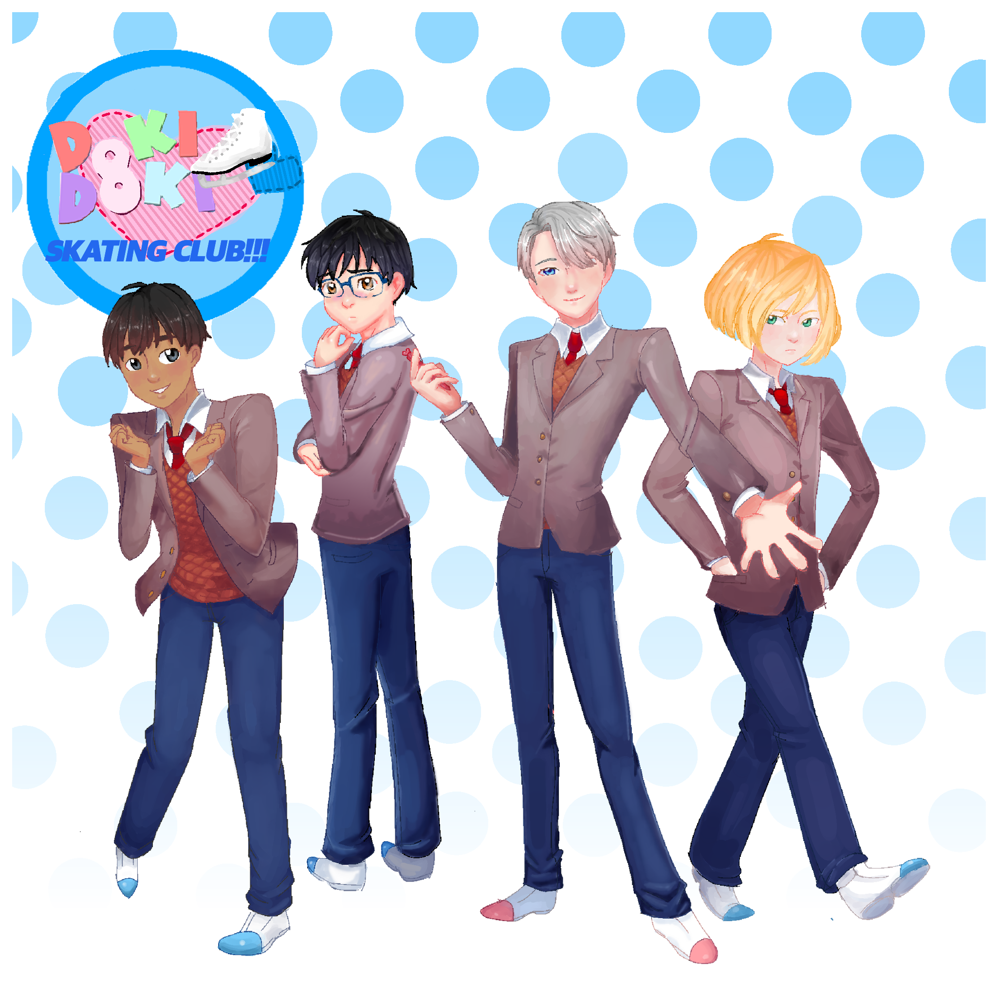 YOI + DDLC crossover who doesn't like pandas - 插畫 ART street