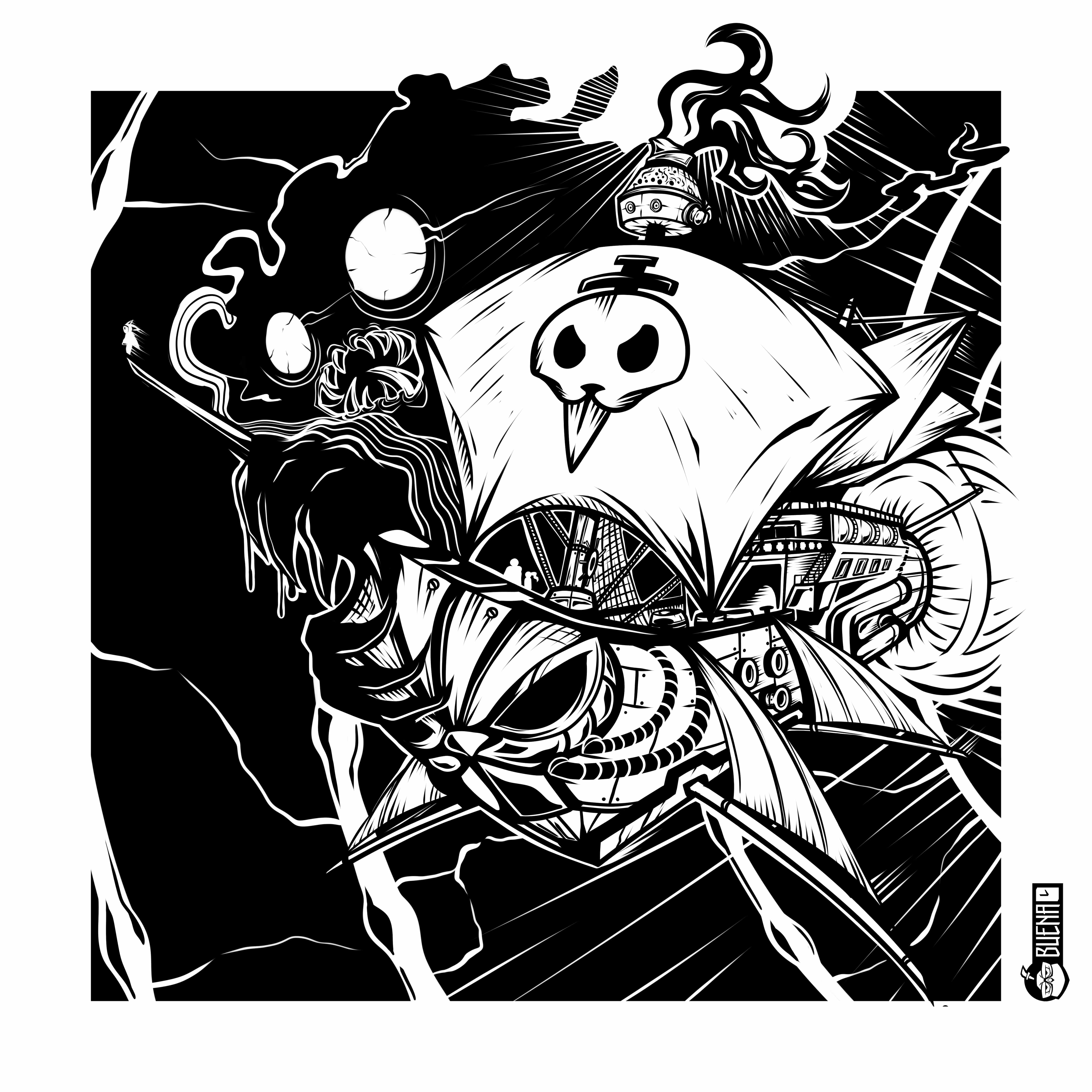 Piratas de la Luna Manu Buenahora - 插图 ART street