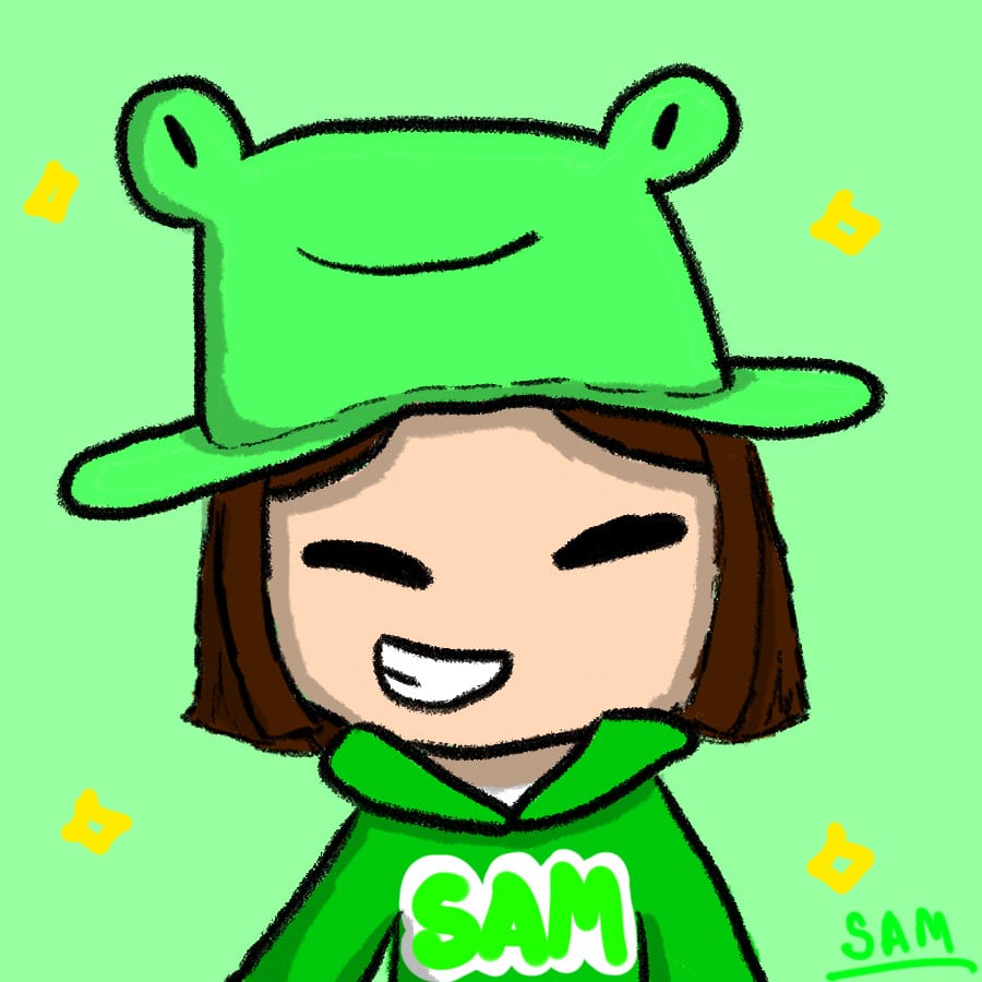 SAM with a frog hatt Sammysammers - Illustrations ART street