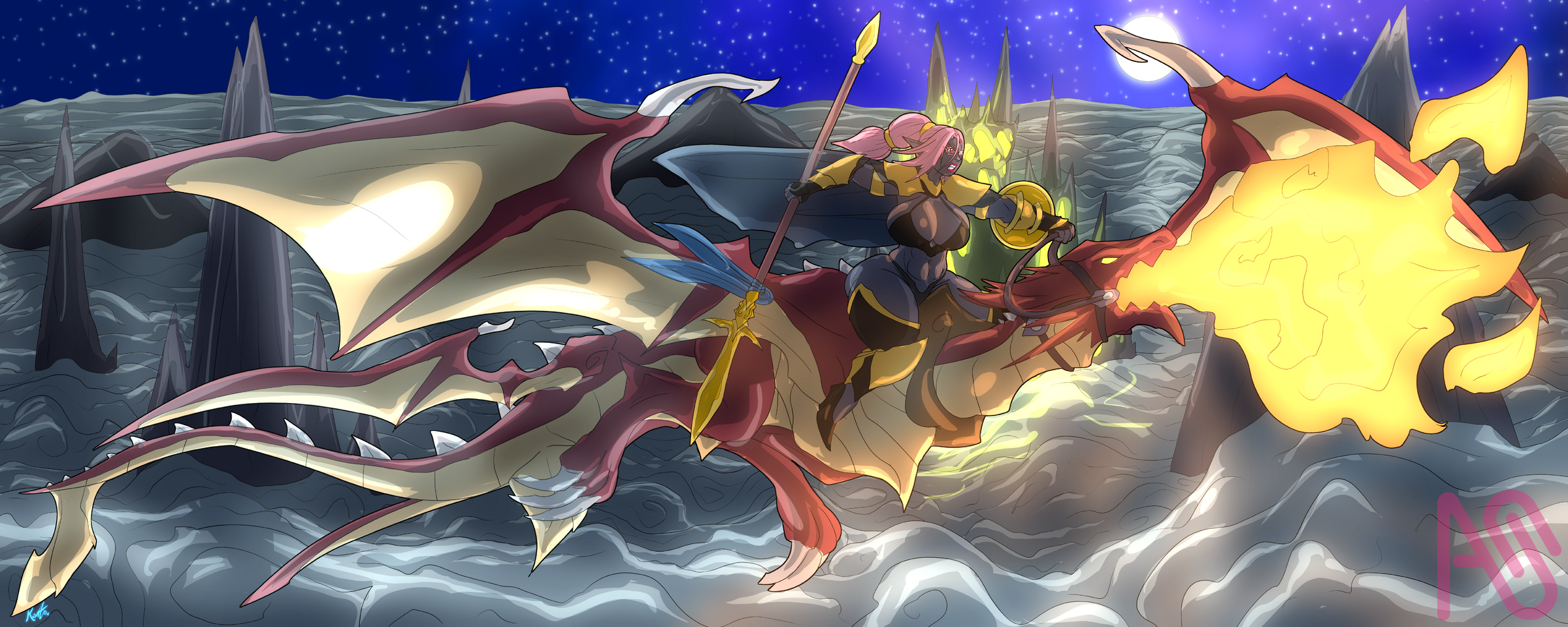 COMM: Vynnestrova and Wyvern Above the Clouds KantoArt - Illustrations ...