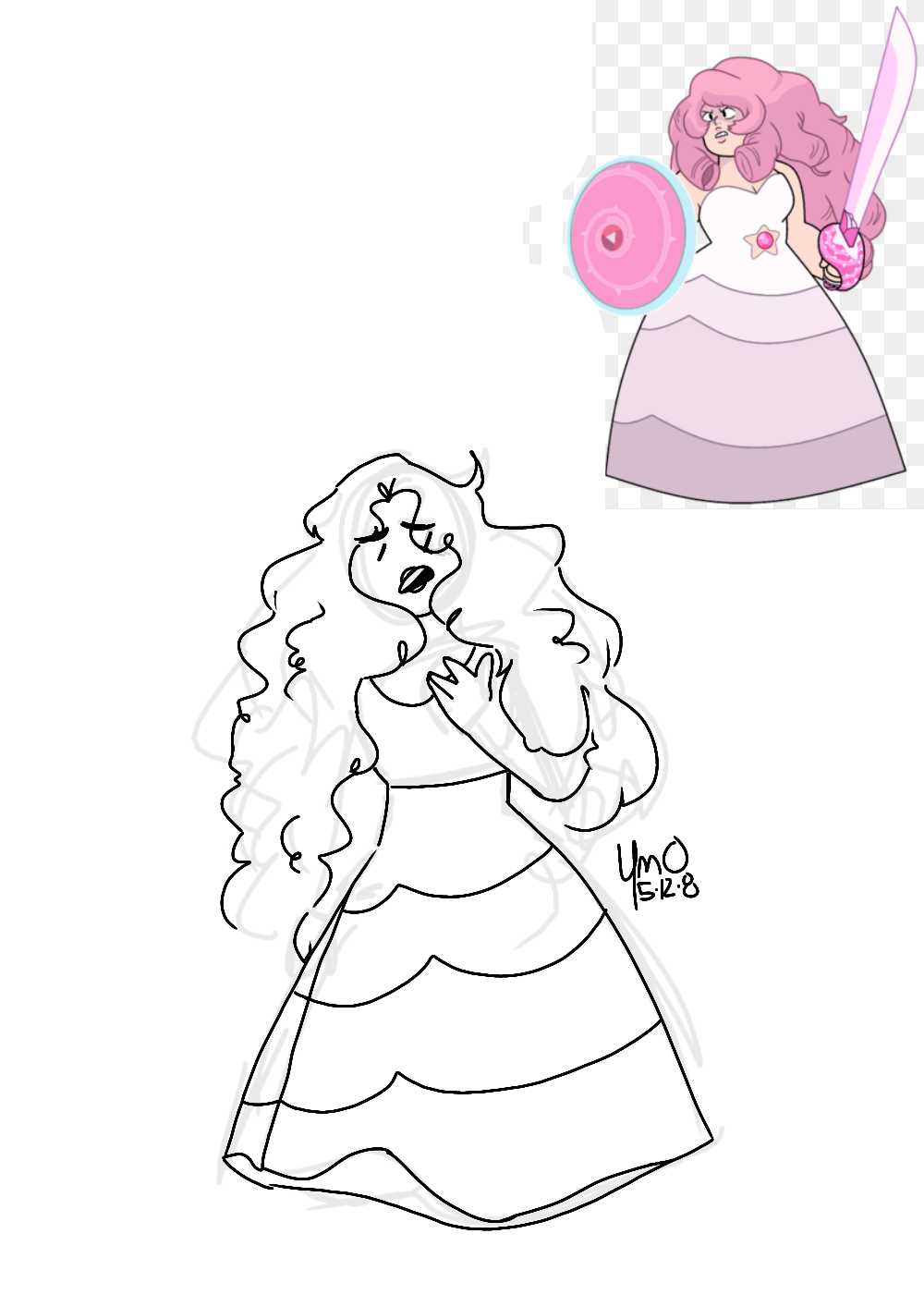 Rose quartz sketch Ariocarpus - 插畫 ART street