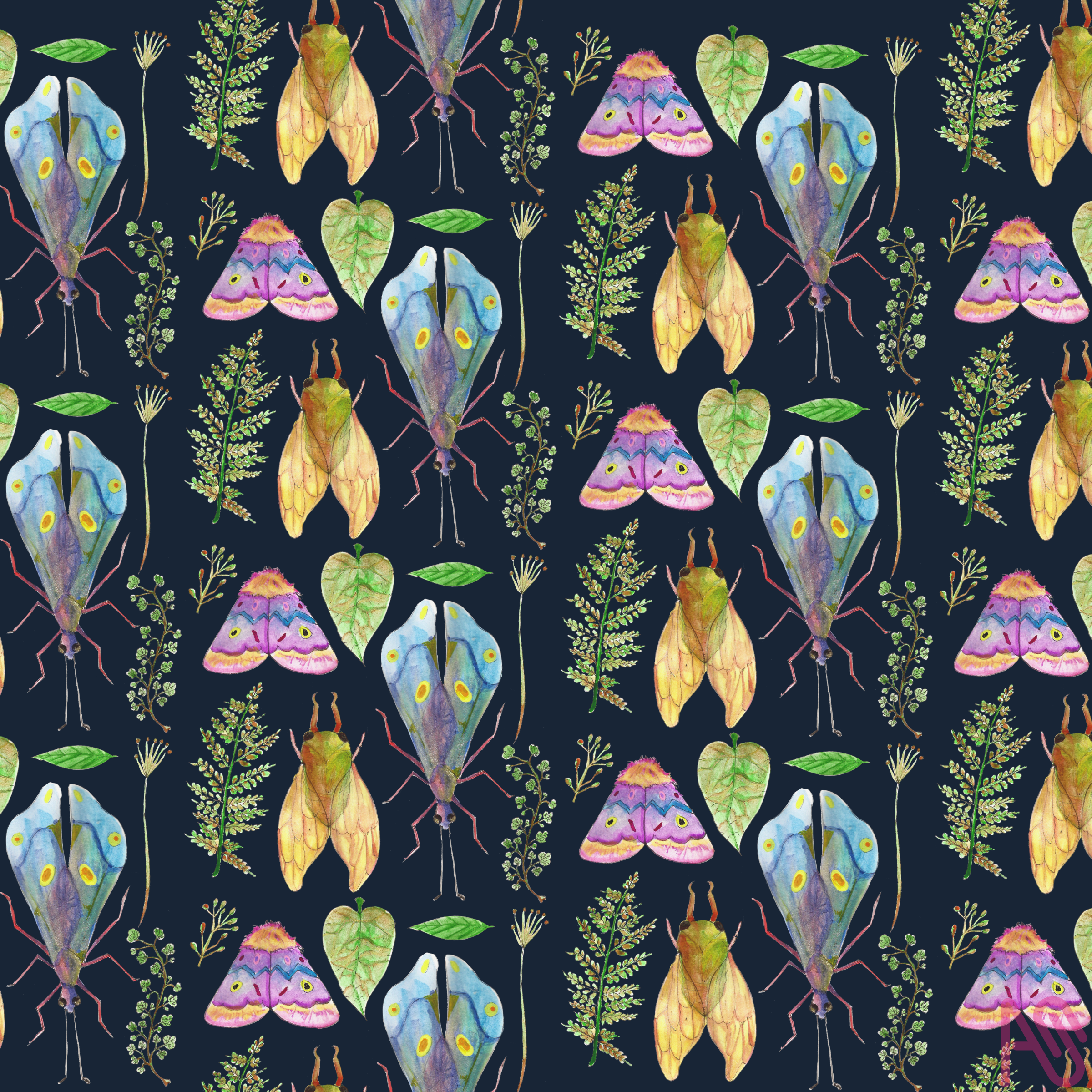 Bugs pattern design oceanbooks - Illustrations ART street