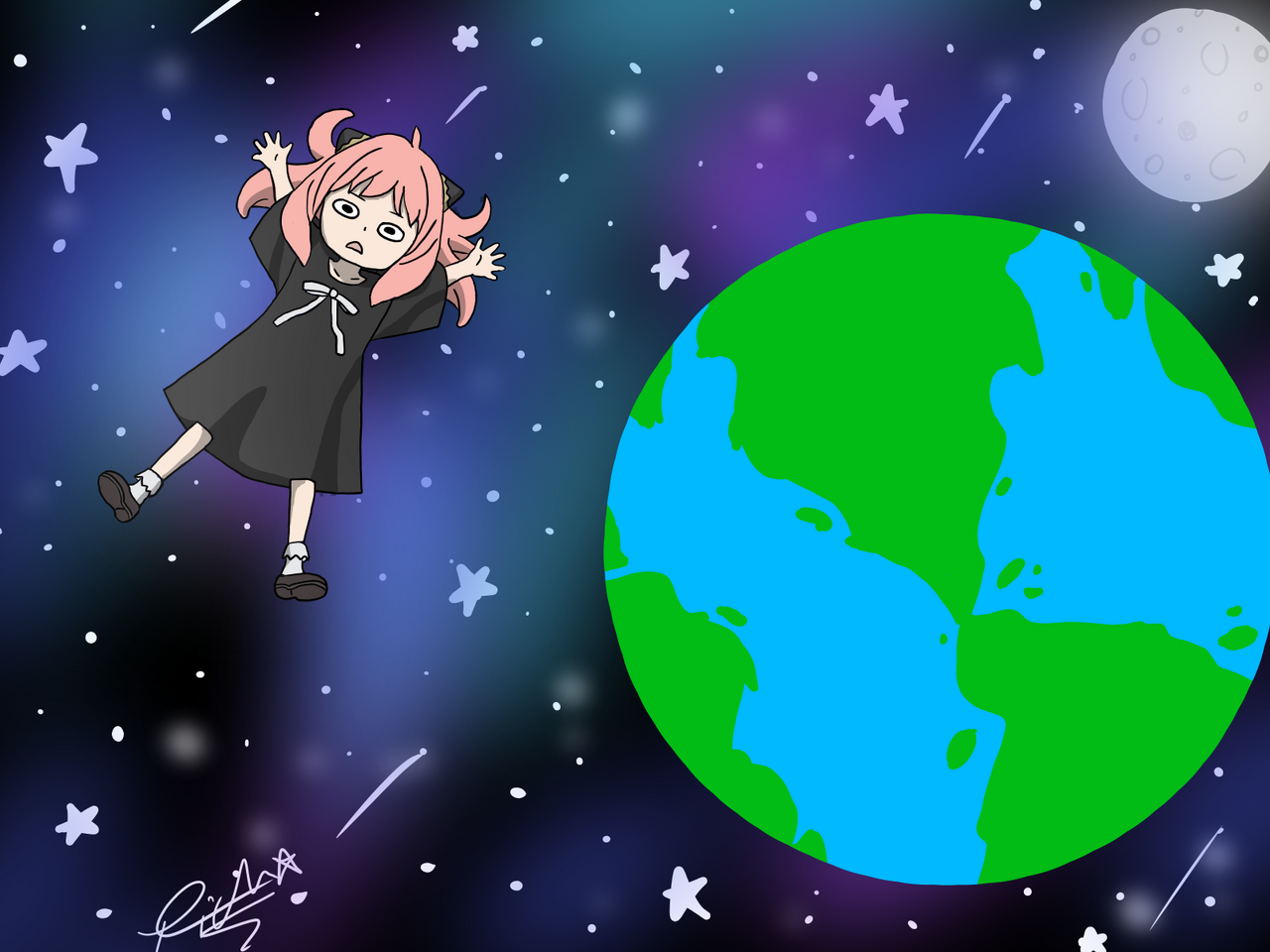 Anya in space King_Richie - Illustrations ART street