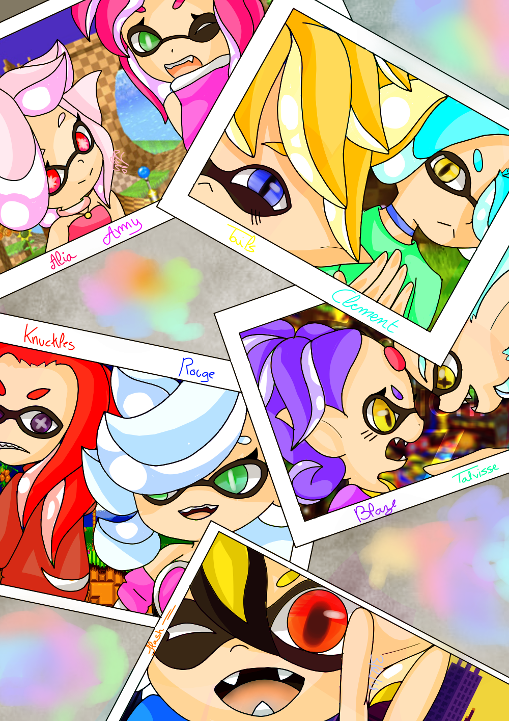 sonic my team in splatoon Lylia123.s - 插图 ART street