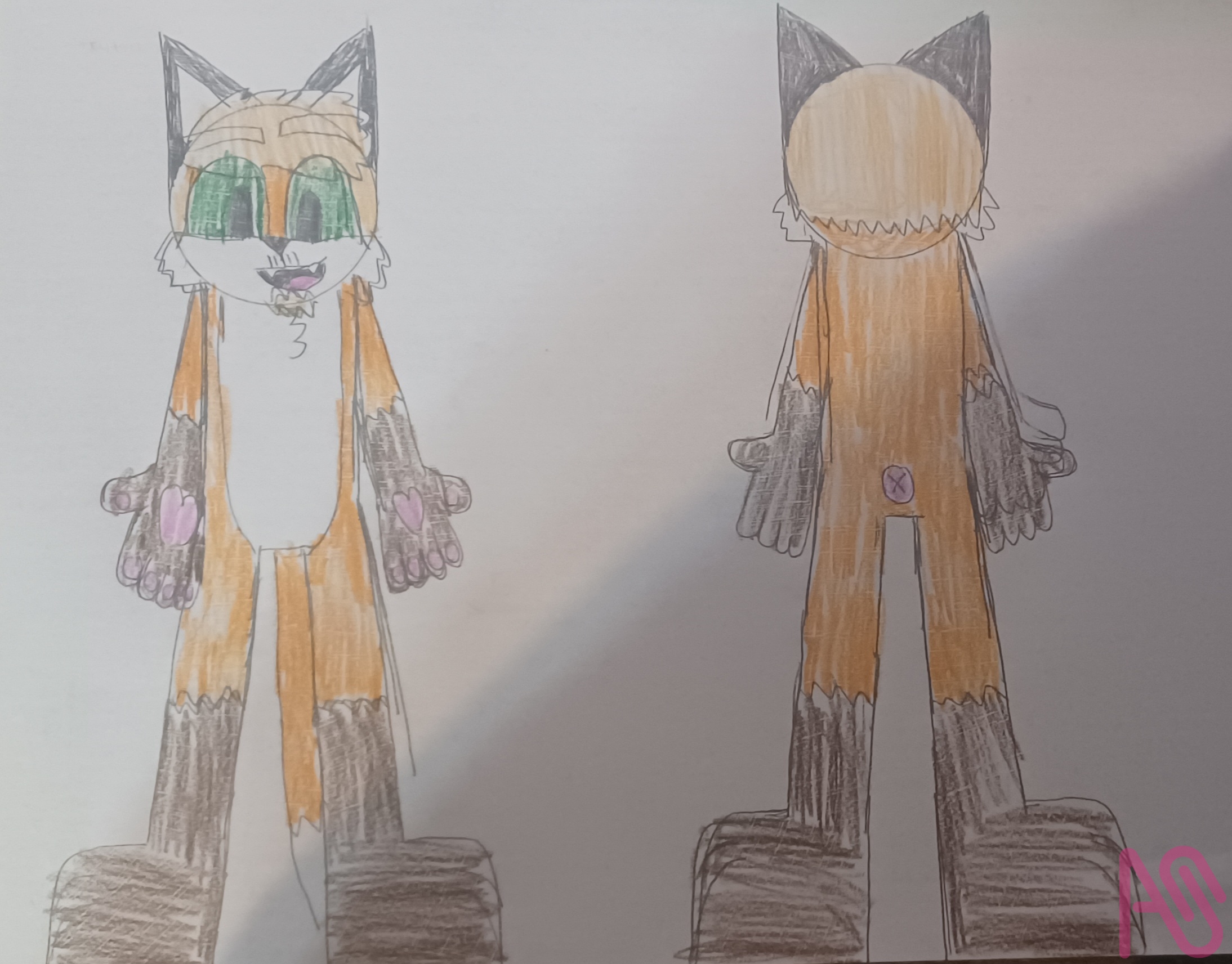 My ref sheet, with a random doodle of Speedrunner Robert the fox - Illustrations ART street