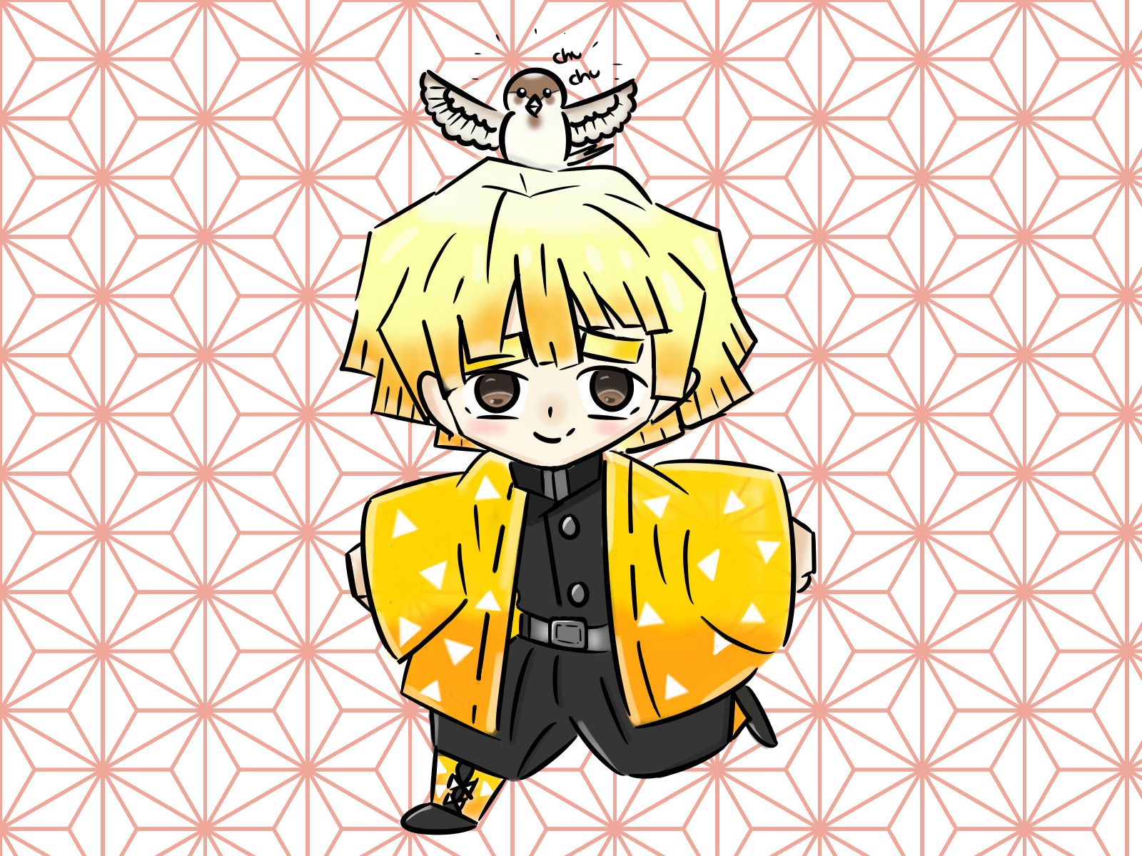 Chibi Zenitsu and Chuntaro AnneMerieNgu - Illustrations ART street