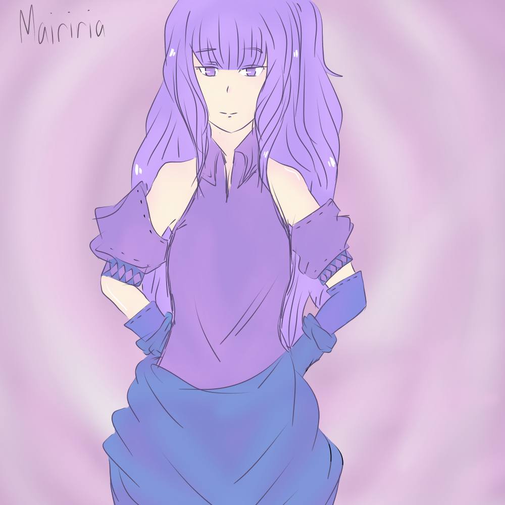 blue violet girl Mairia - Illustrations ART street