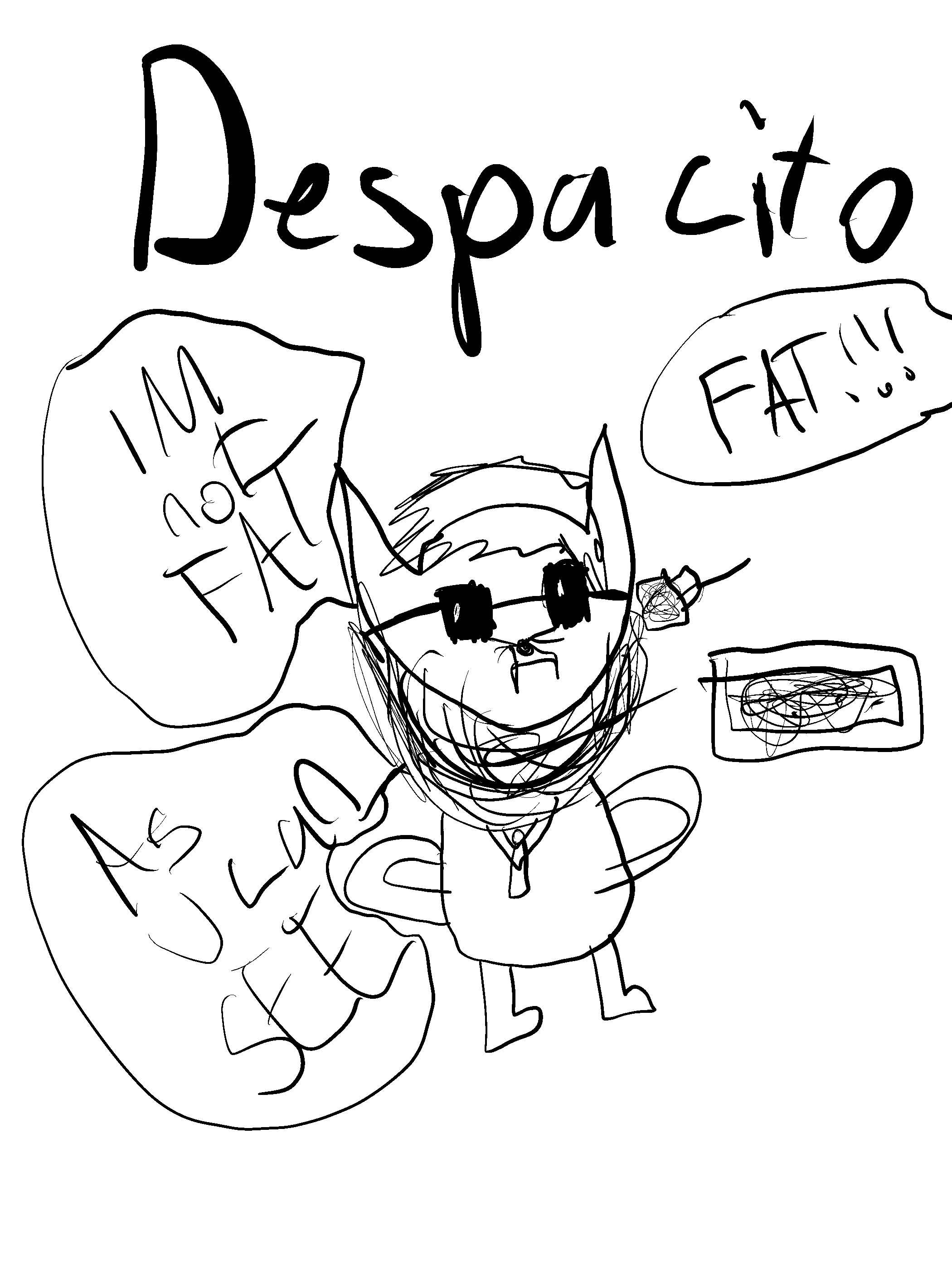 DESPACITO FAT CAT Love Sweet - Illustrations ART street