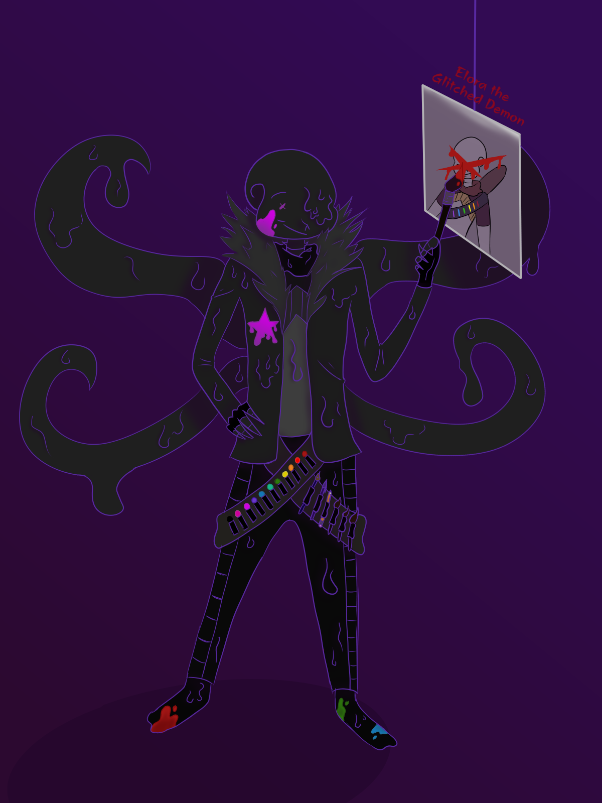 Poison Paint Elora the Glitched Demon - Illustrations ART street