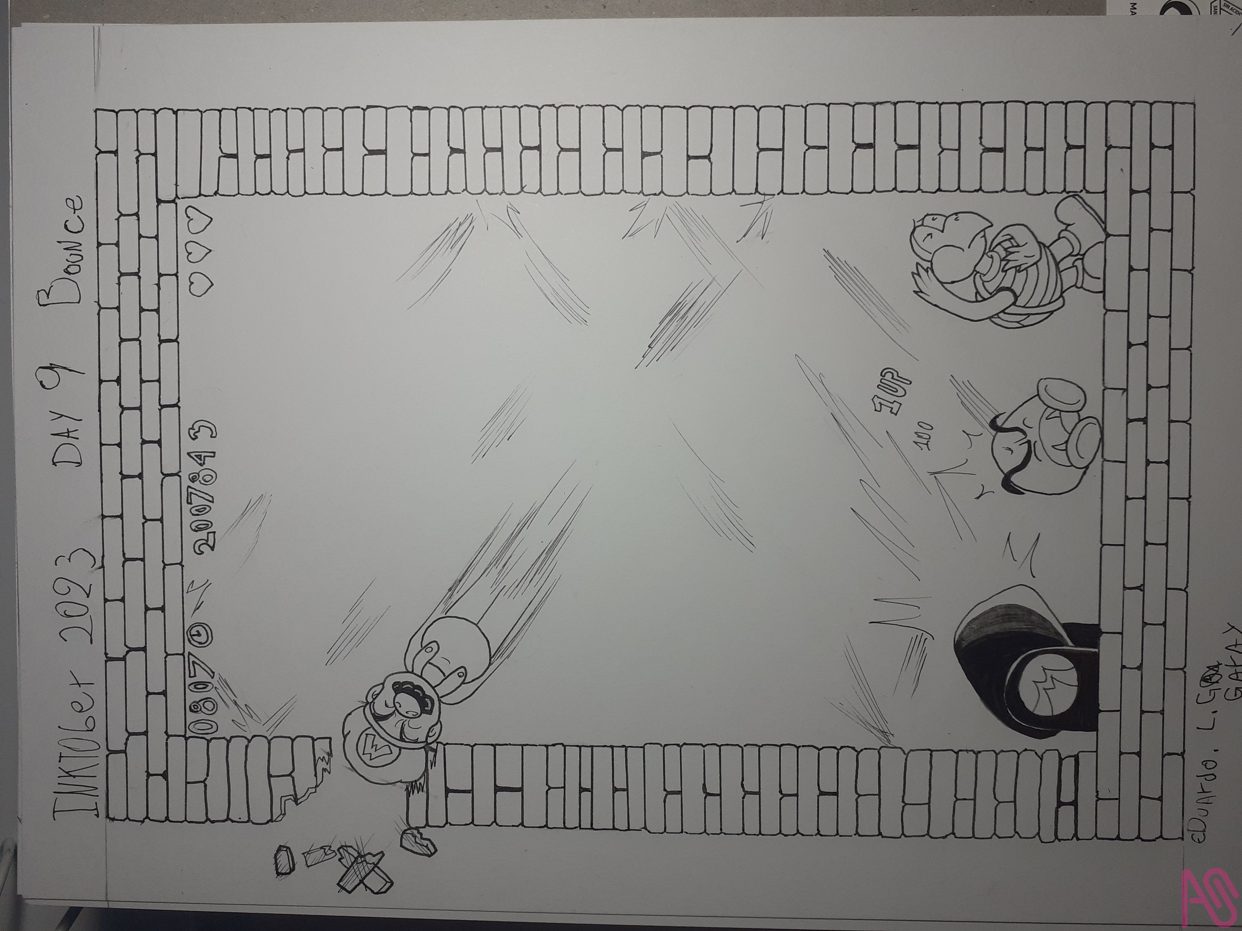 Inktober2023 Day 9 Bounce Eduardo Lazcano - Illustrations ART street