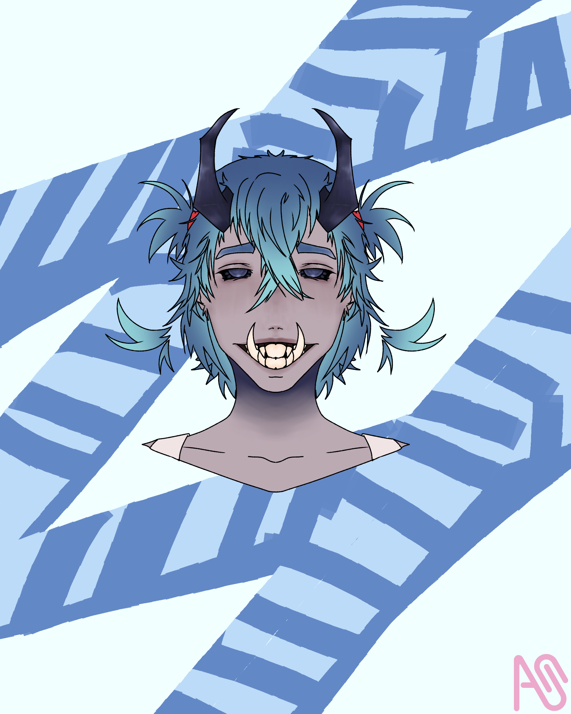 My blue haired oc ZombieB3AtZs - Illustrations ART street