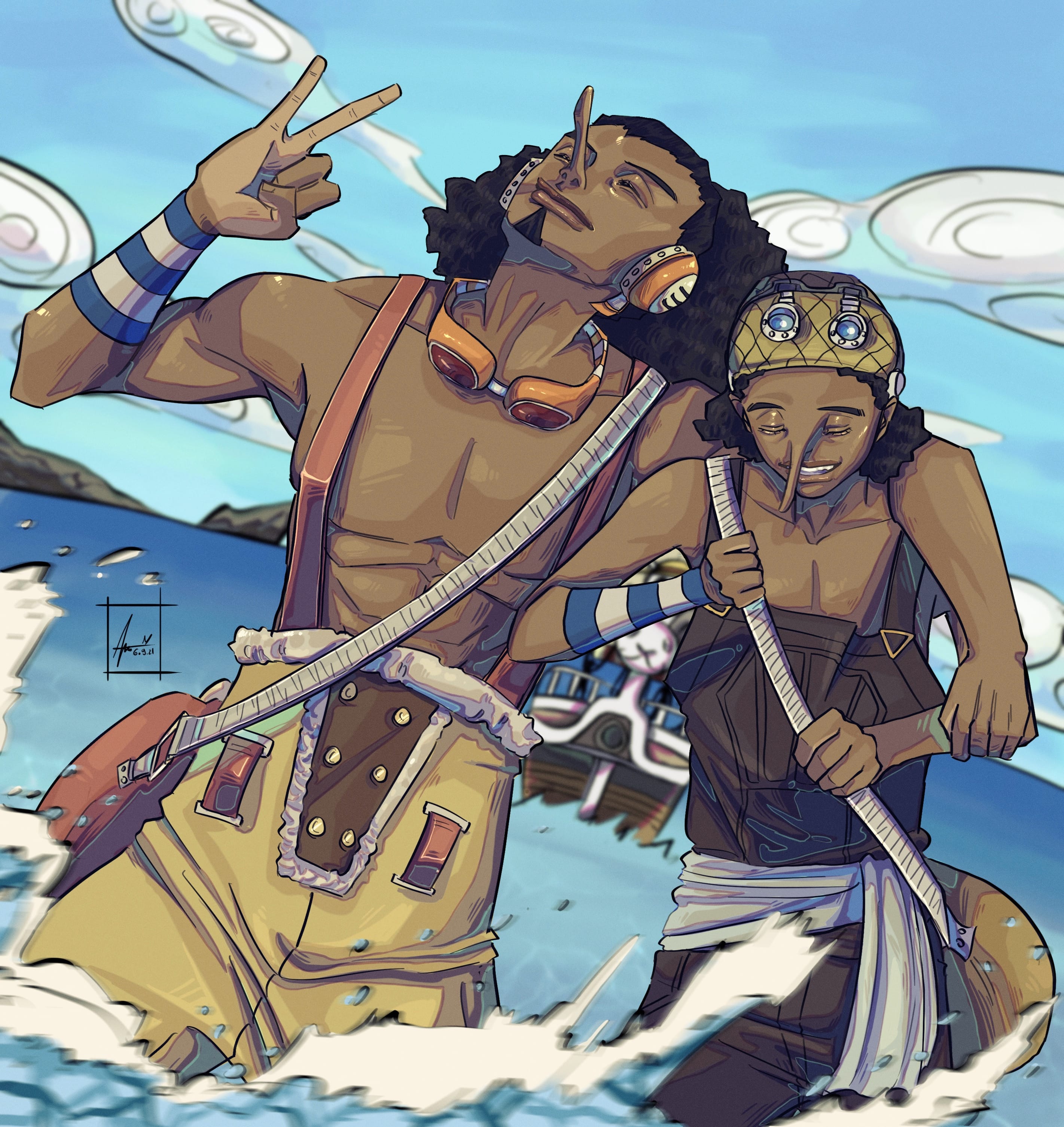 Younger and older Usopp ^^ Bl0oss0m - Illustrations ART street