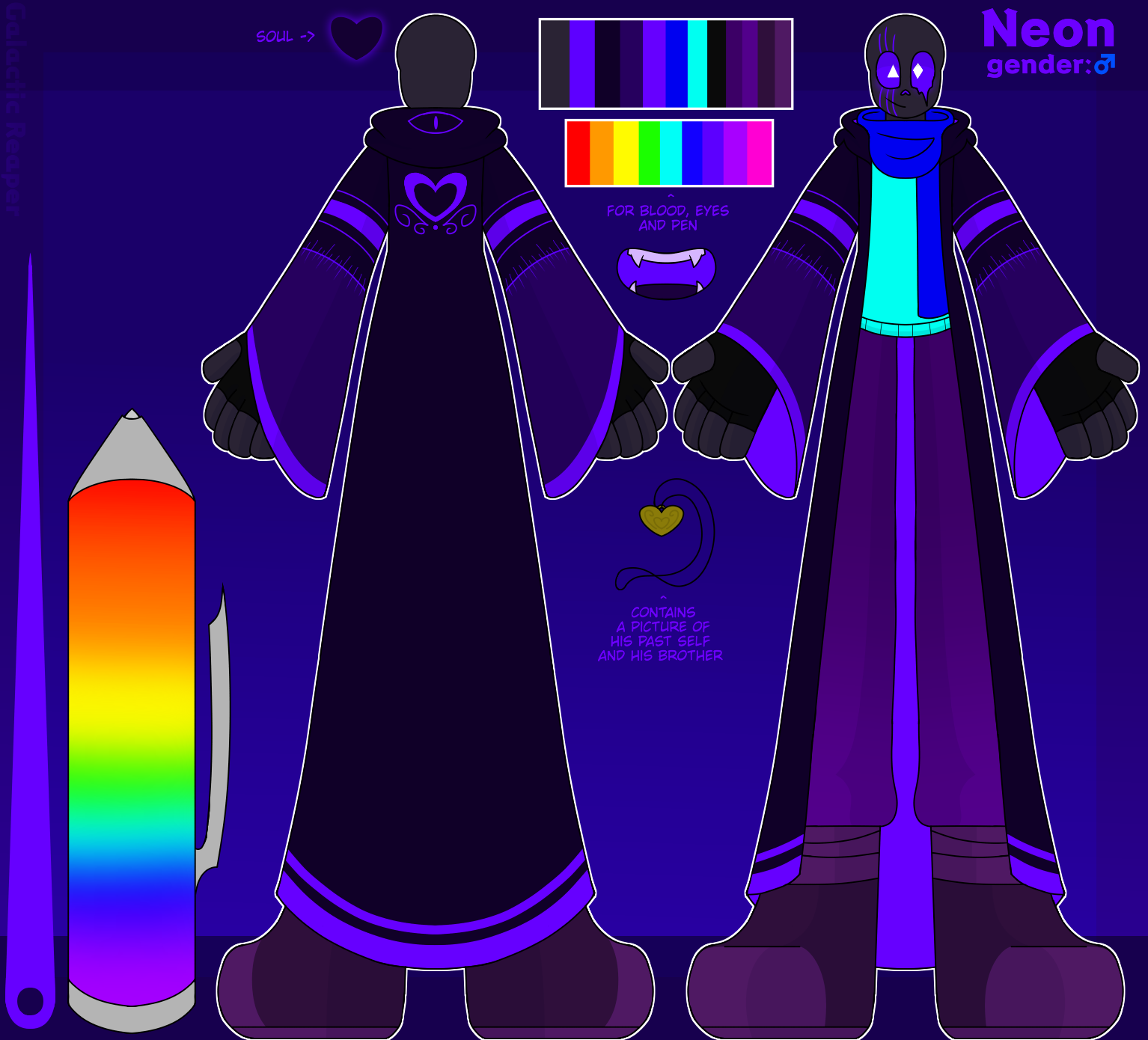 OC ref: Neon (2022 re-redesign) Galactic Reaper - 插畫 ART street