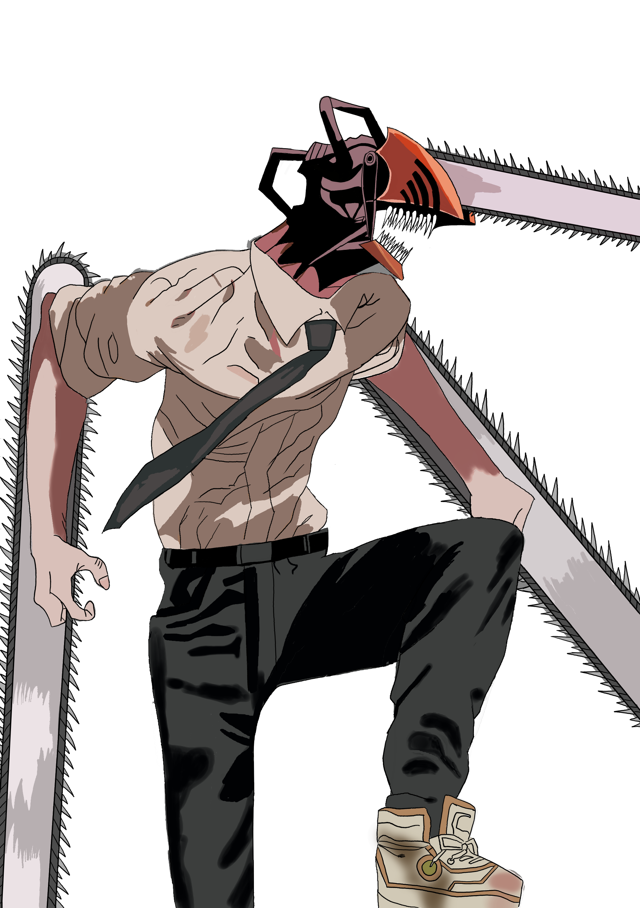 chainsaw man color (체인소맨 채색) TISTATOR - 일러스트 ART street (아트 스트리트)