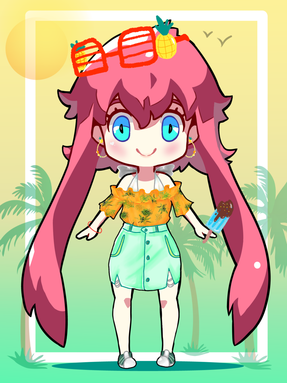 summer pineapple 💕🍍 Kara roses - Illustrations ART street