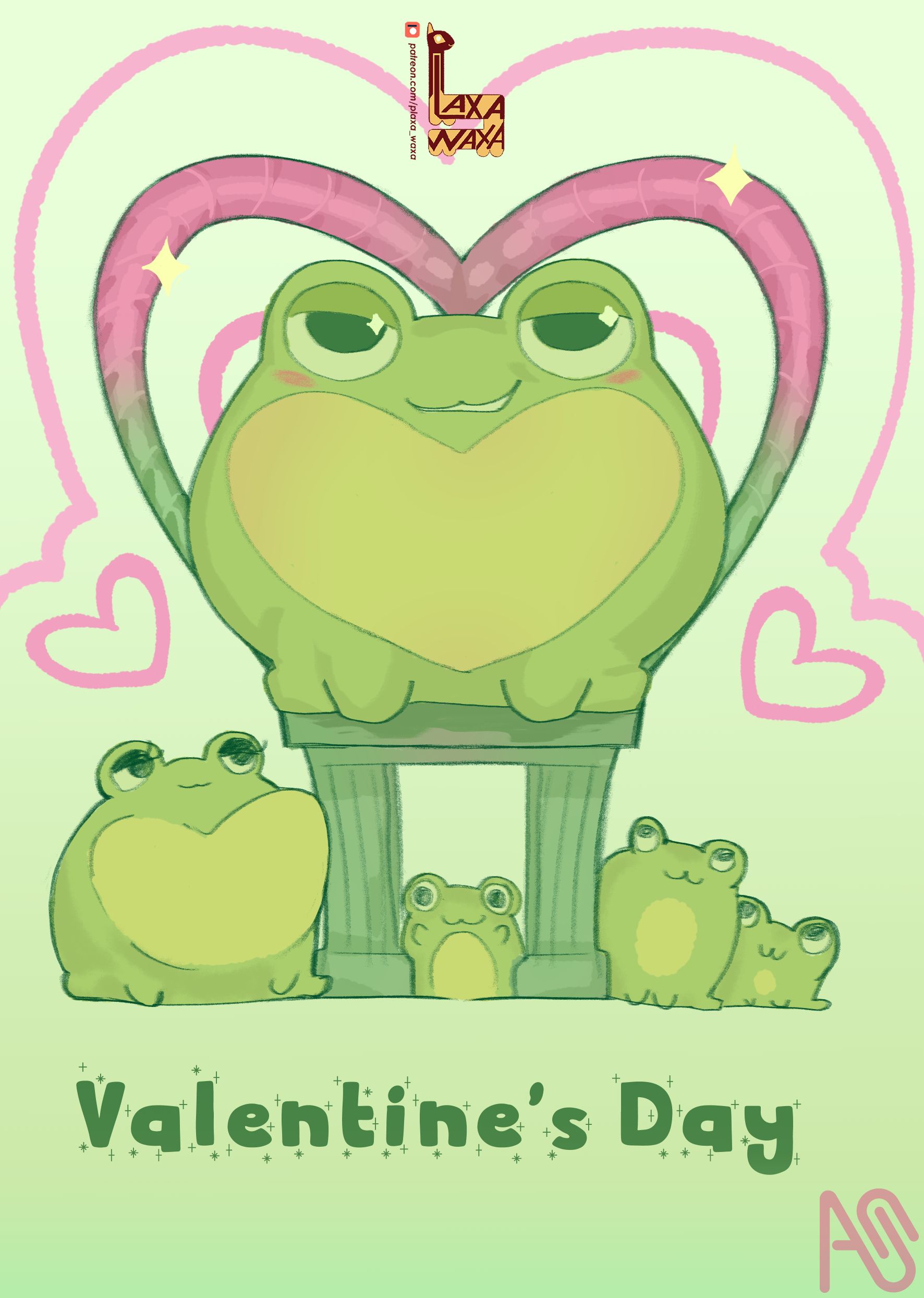 Valentine to frog lovers Plaxa_waxa - Illustrations ART street
