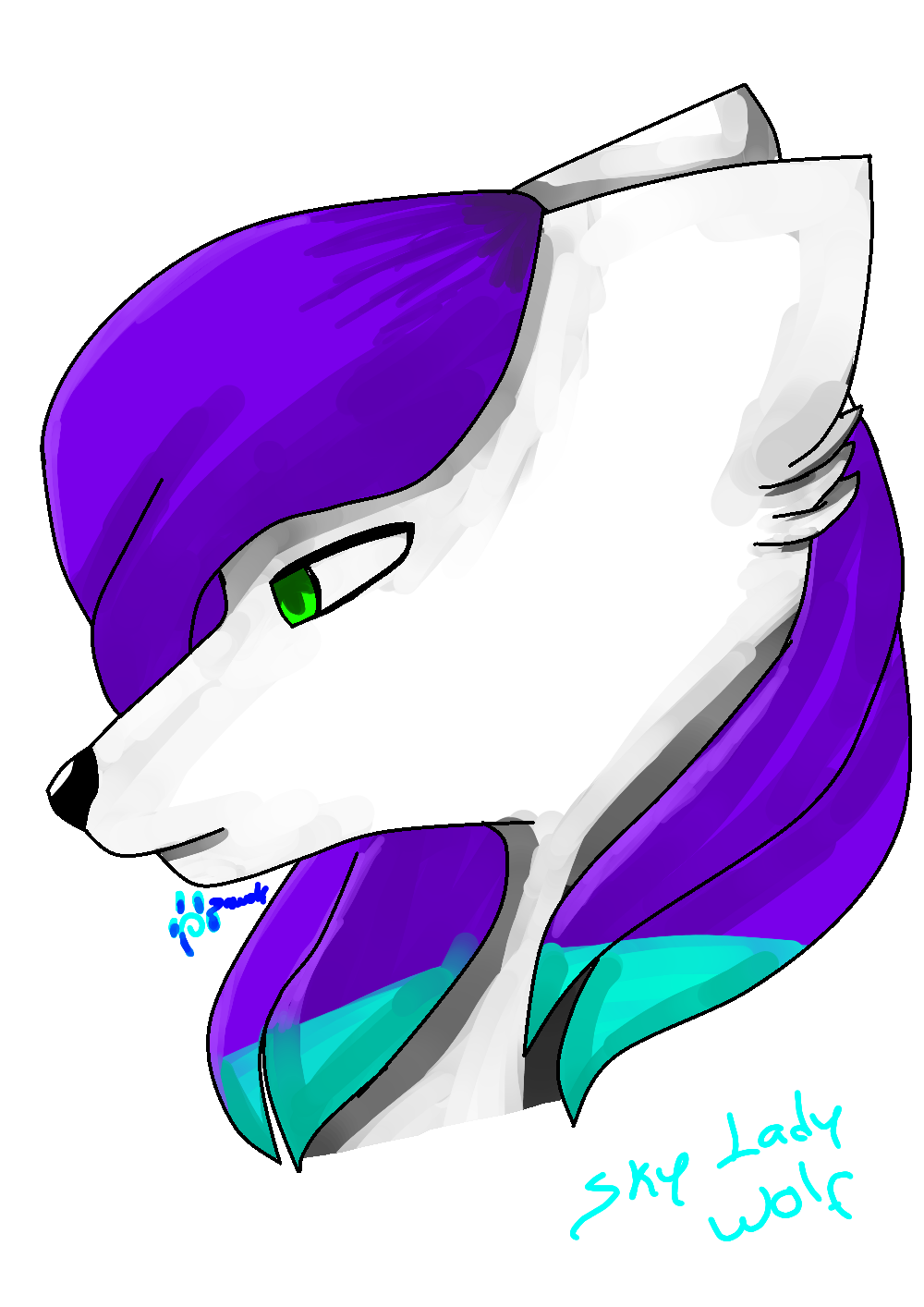 sky lady wolf nwn oc dawolf dan - Illustrations ART street