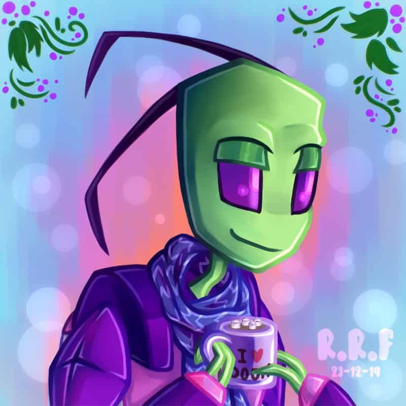 Tallest Purple wish you a merry crima RoseFlower - Illustrations ART street