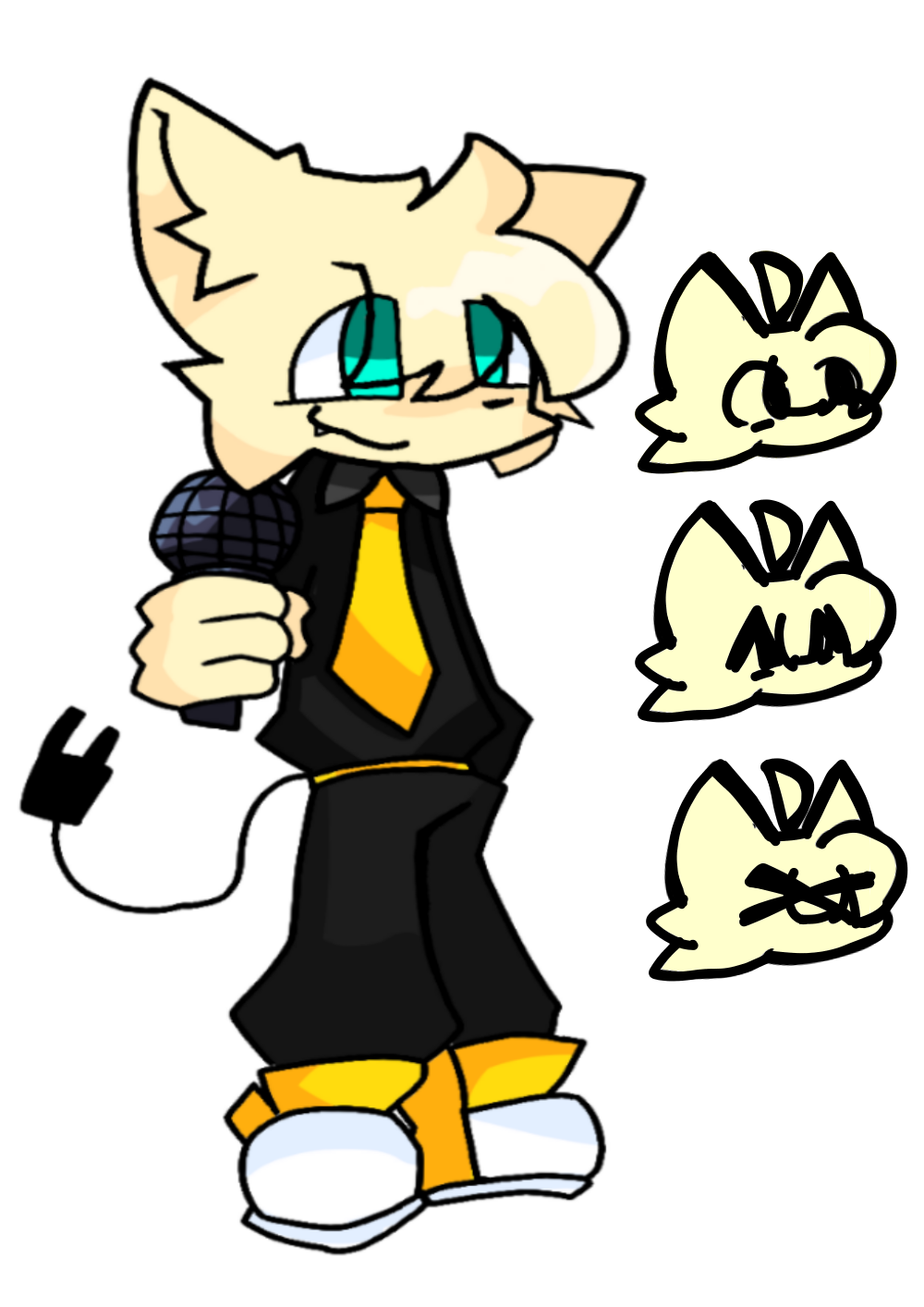 yellow cat in fnf Foxyyy - Illustrations ART street