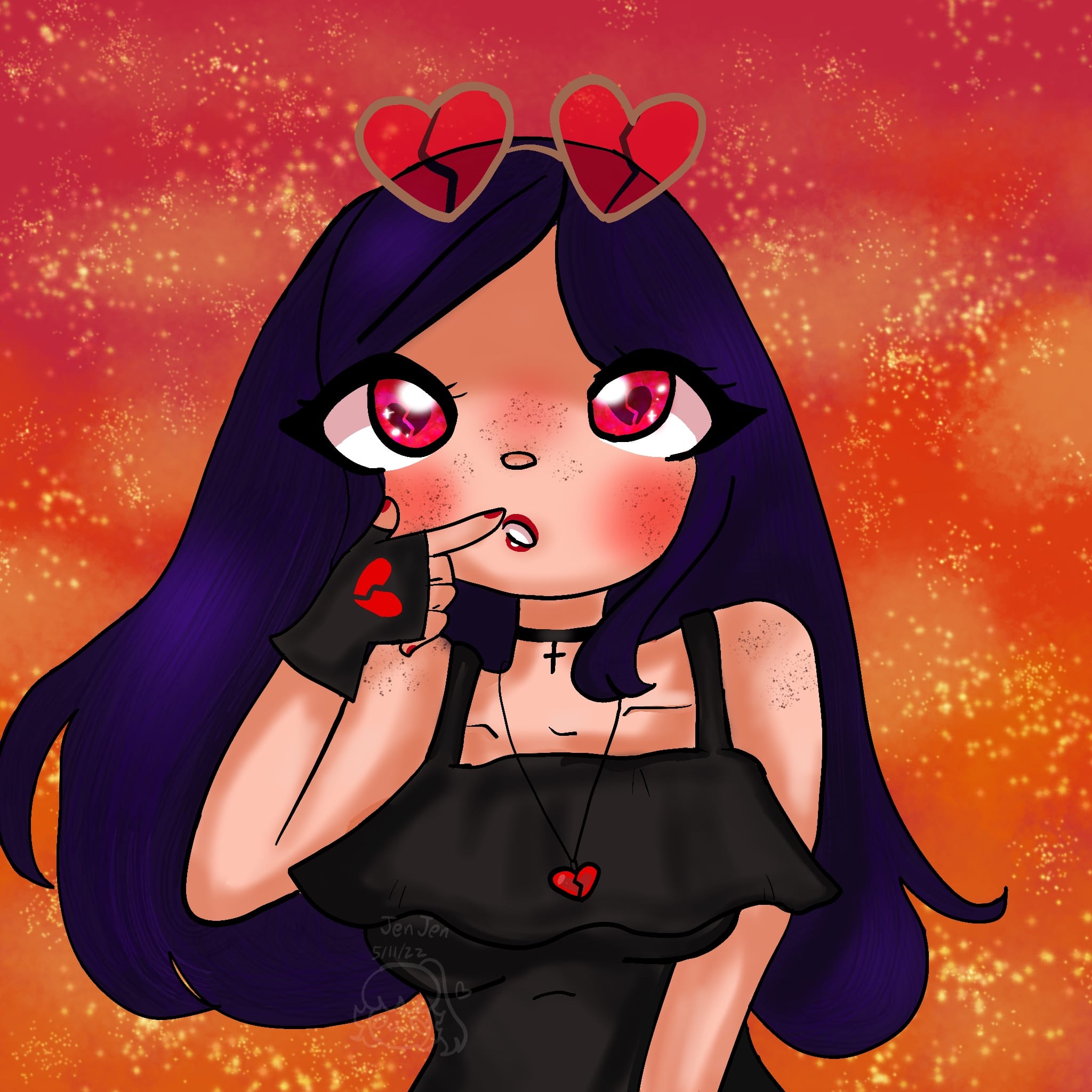 Red Lip Jen Jen - Illustrations ART street