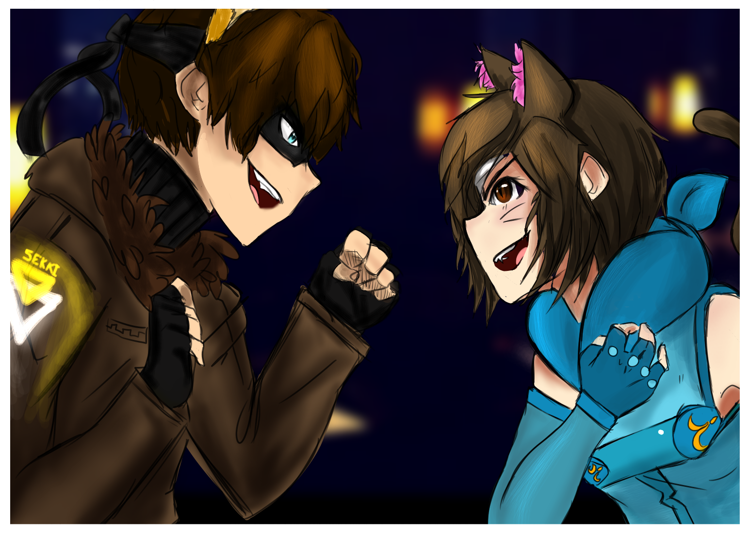 warui inu vs ktty kat SEKKI - Illustrations ART street