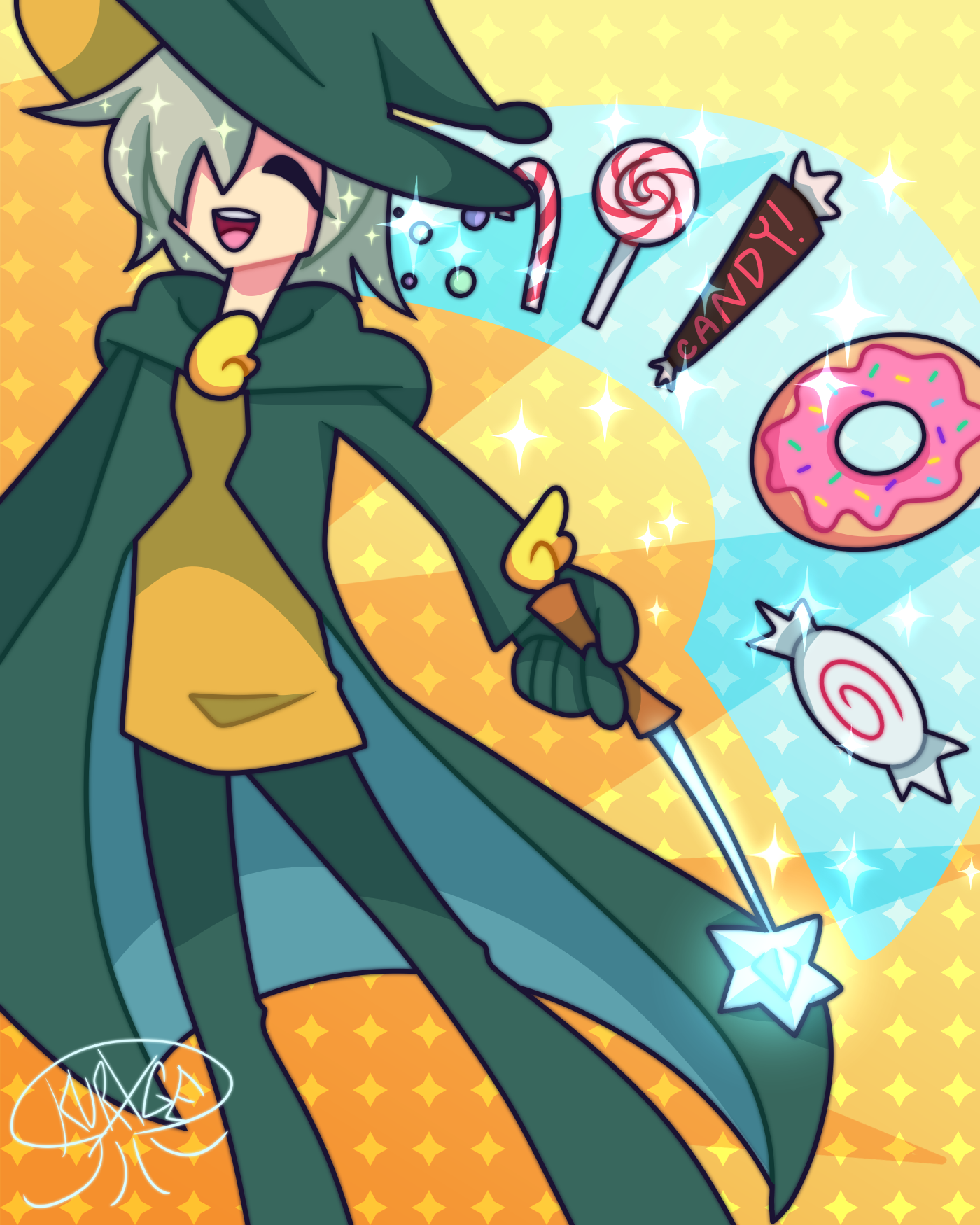 Monstober Day 1: Warlock KuragePixels - Illustrations ART street