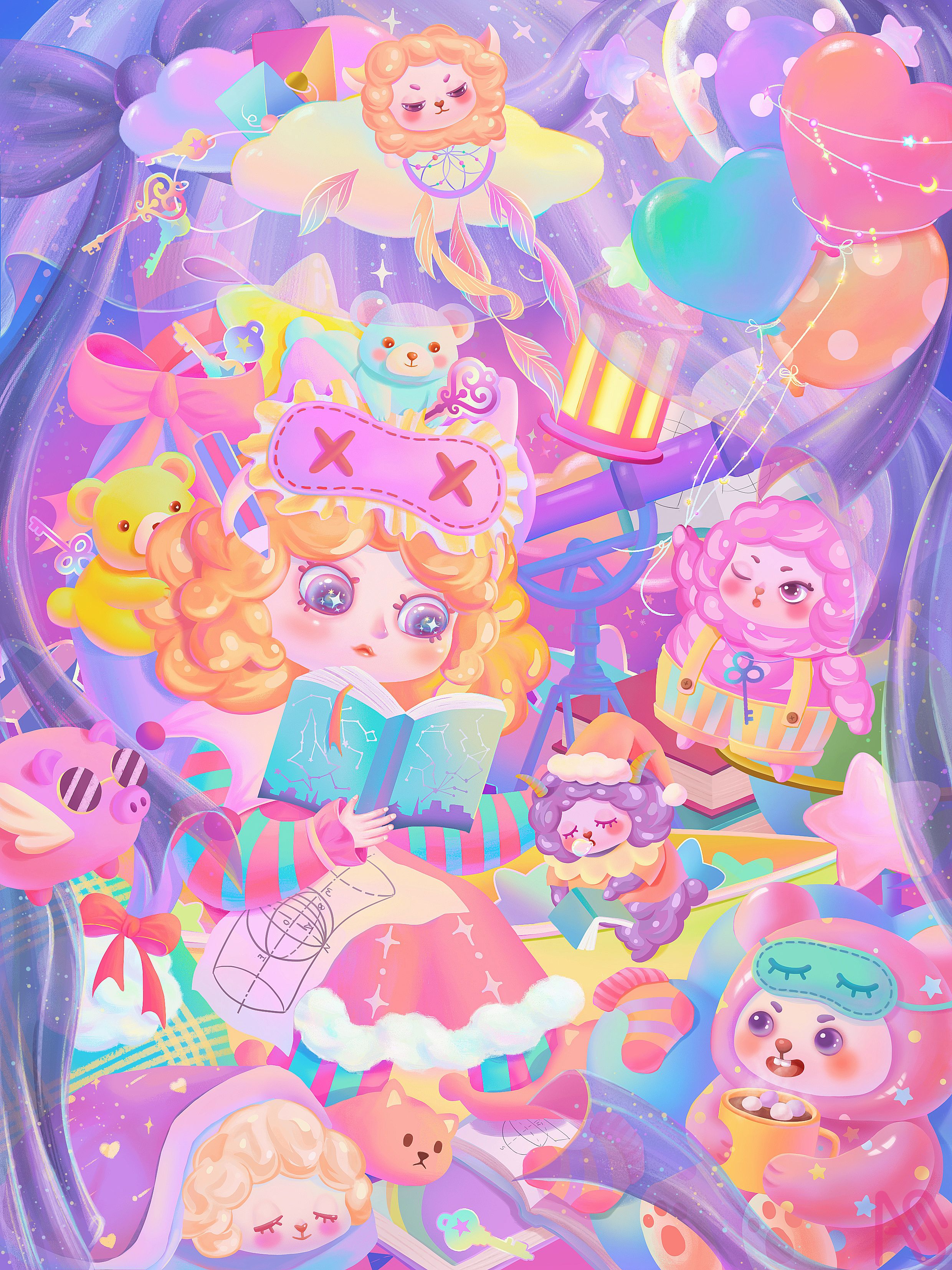 bed time Hailey - Illustrations ART street