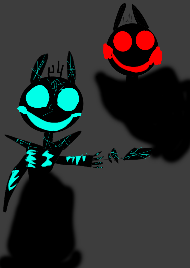 Alister's📻 blue🟦And red🟥 Shadow demon 😈 Gaster☞☬ ☜⁠ - Illustrations ART ...