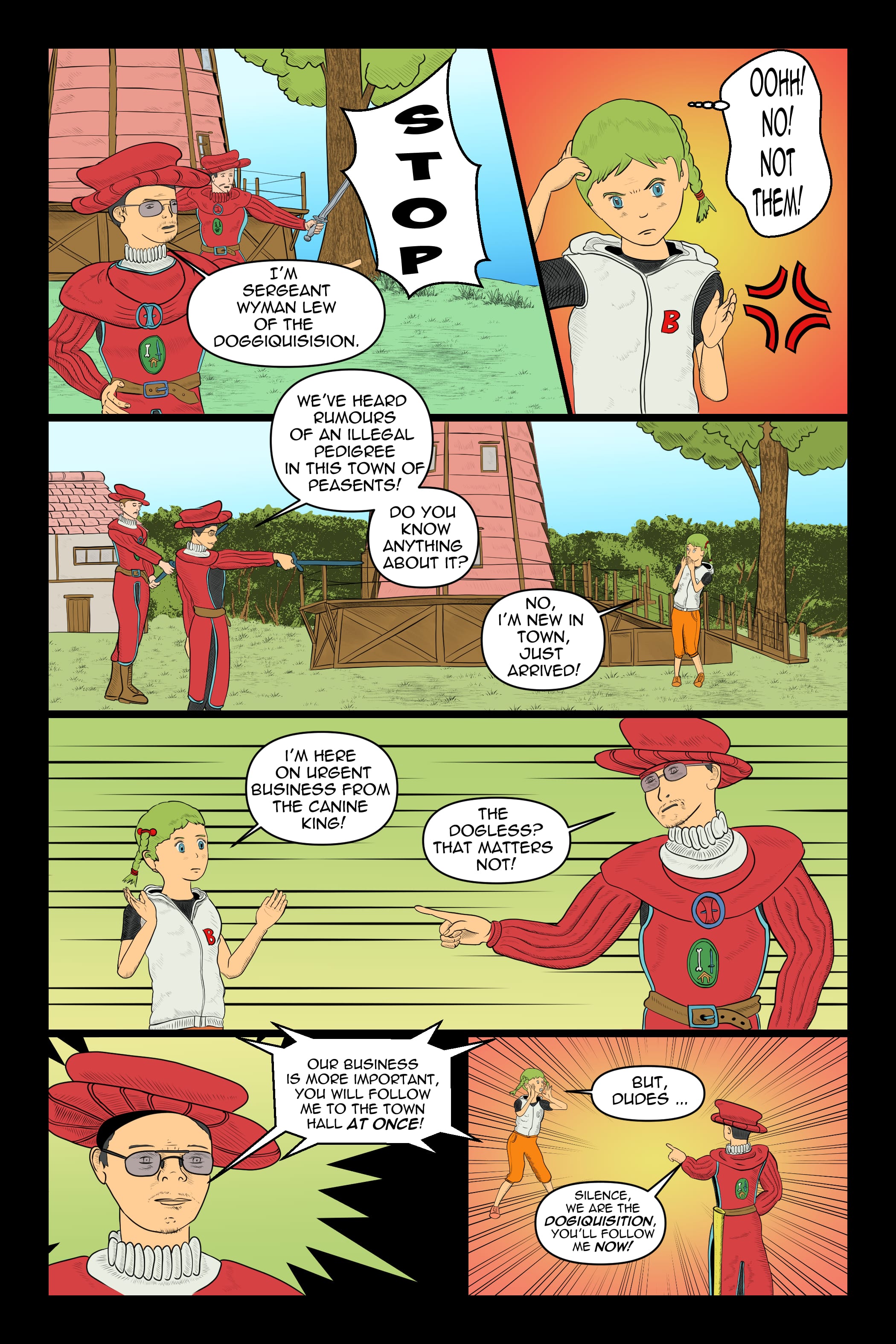 Another flatted page from Nin-Nin Nini No.2 WIP Daddy Duder - Illustrations ART street