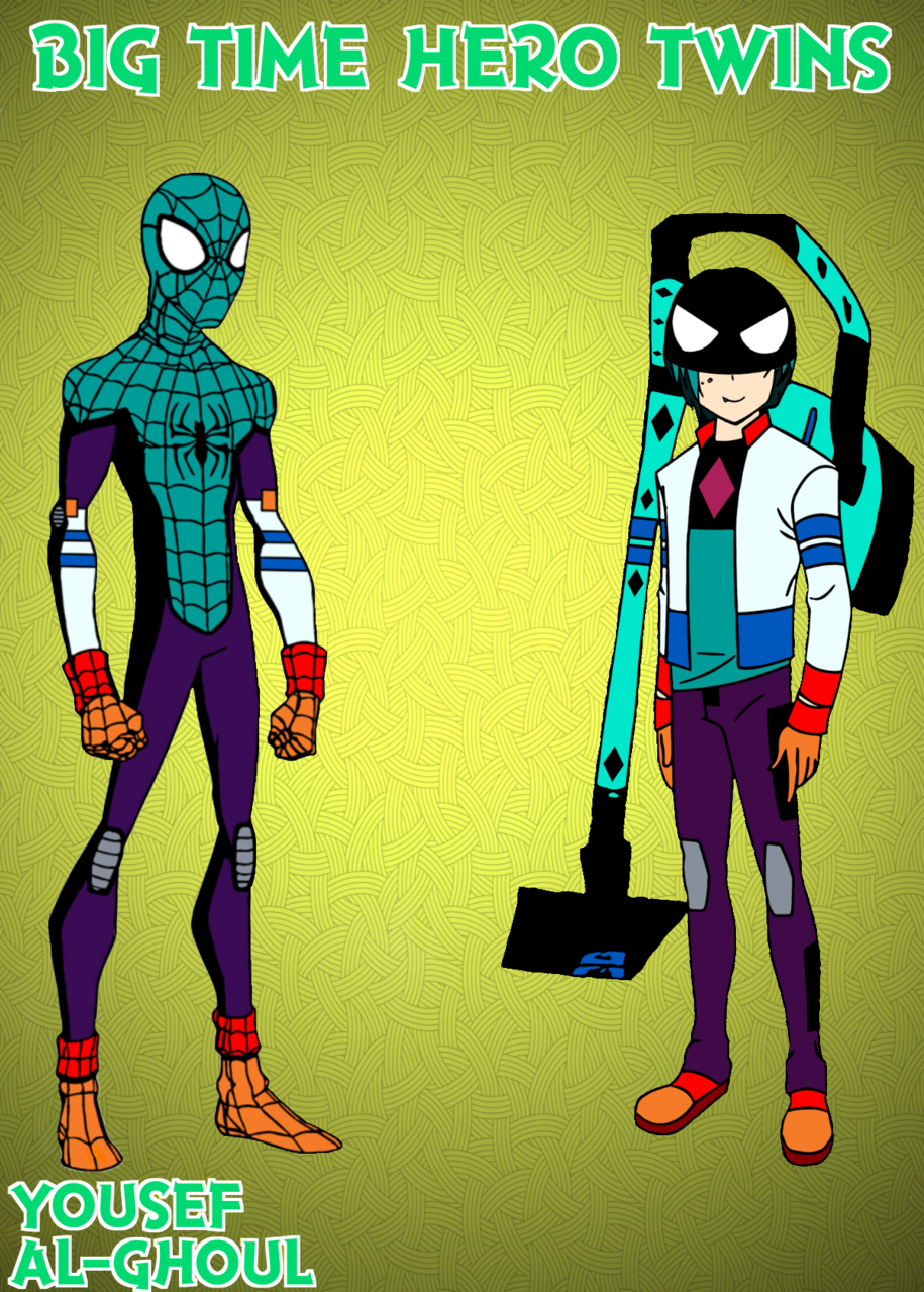 Big Time Hero Twins Cover Page GreenSpidey2099 - Illustrations ART street