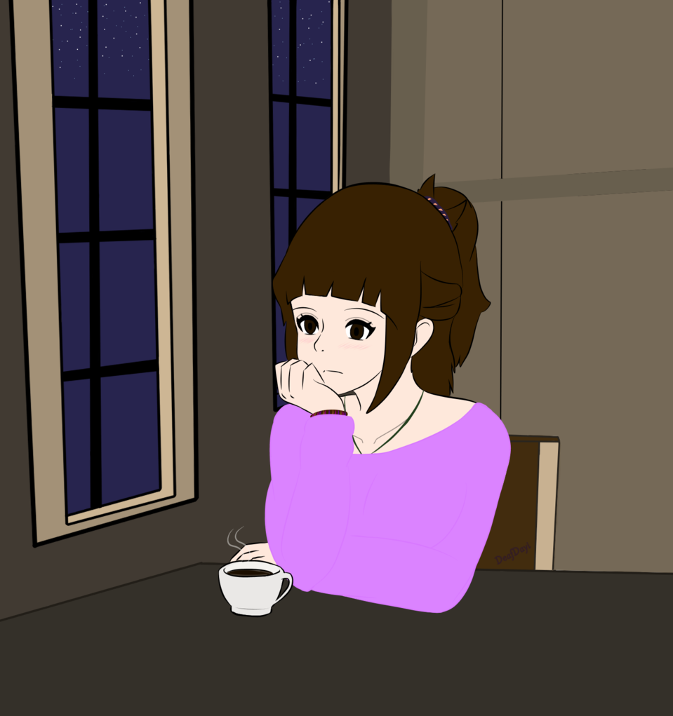 Night coffee DeafDayi - Illustrations ART street