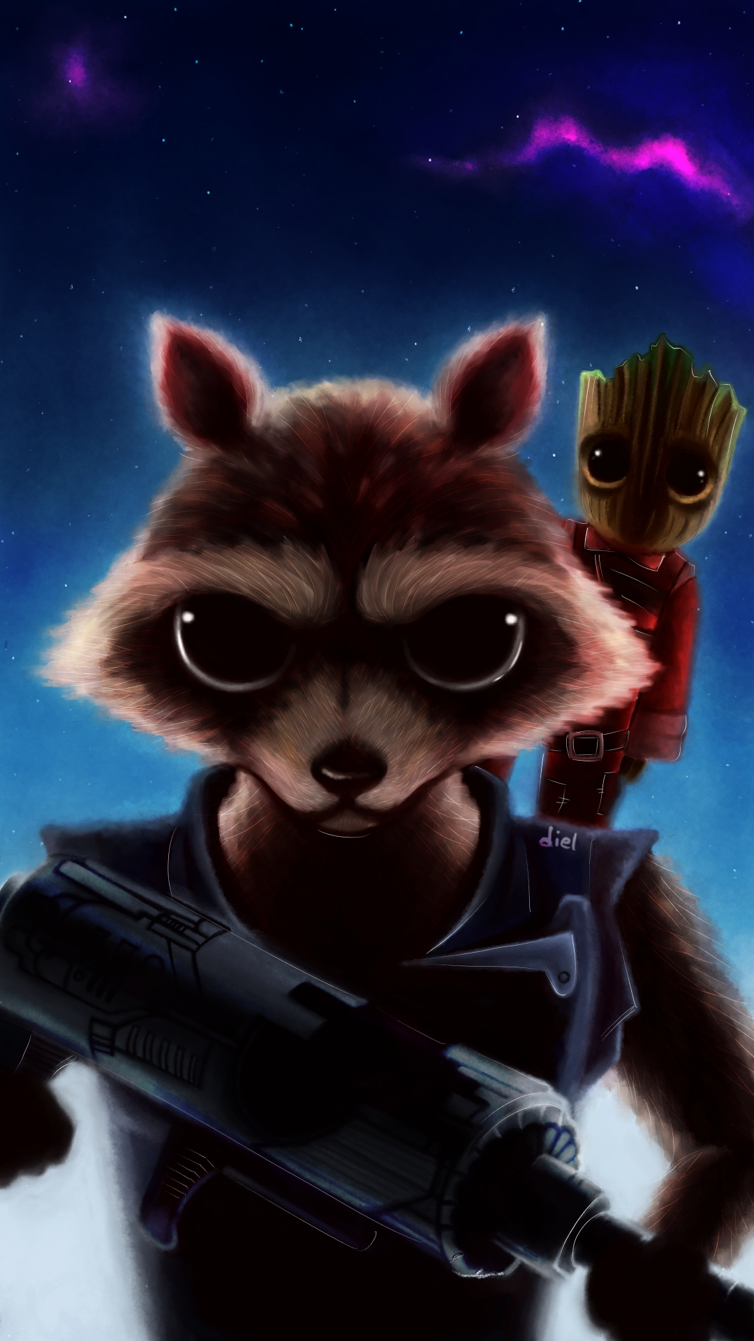 Rocket & Groot 🌱 Dani-diel - Illustrations ART street