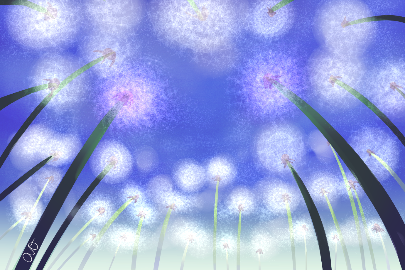 Dandelion field 🌠PurpleUniverse🌠 - Illustrations ART street