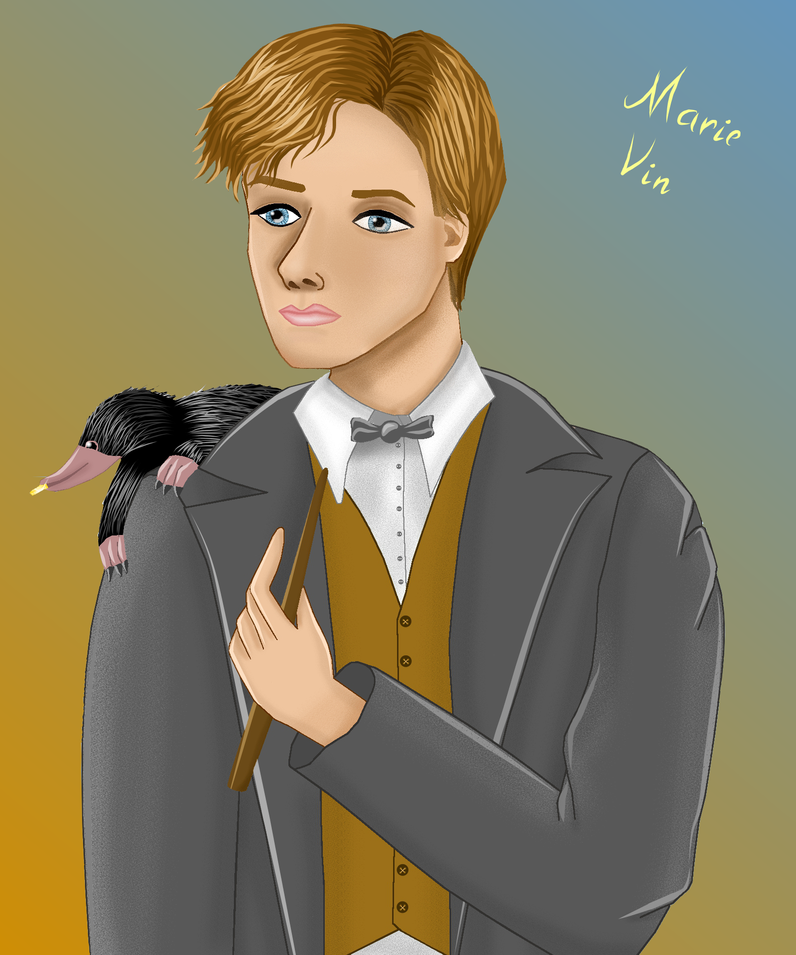 Newt Scamander Maria Vinogradova - Illustrations ART street
