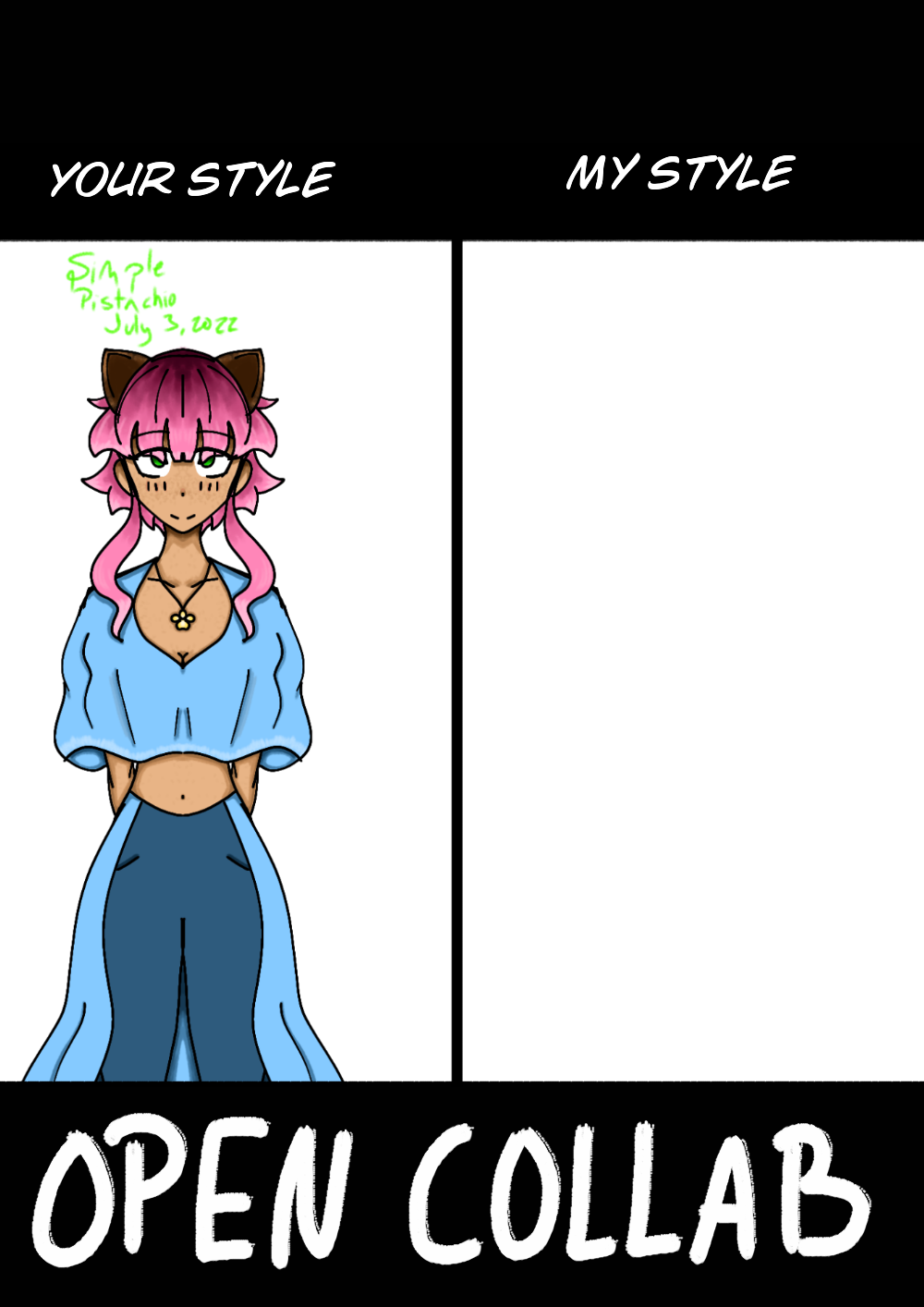 Open Collab With Anyone Simple_Pistachio - 插畫 ART street