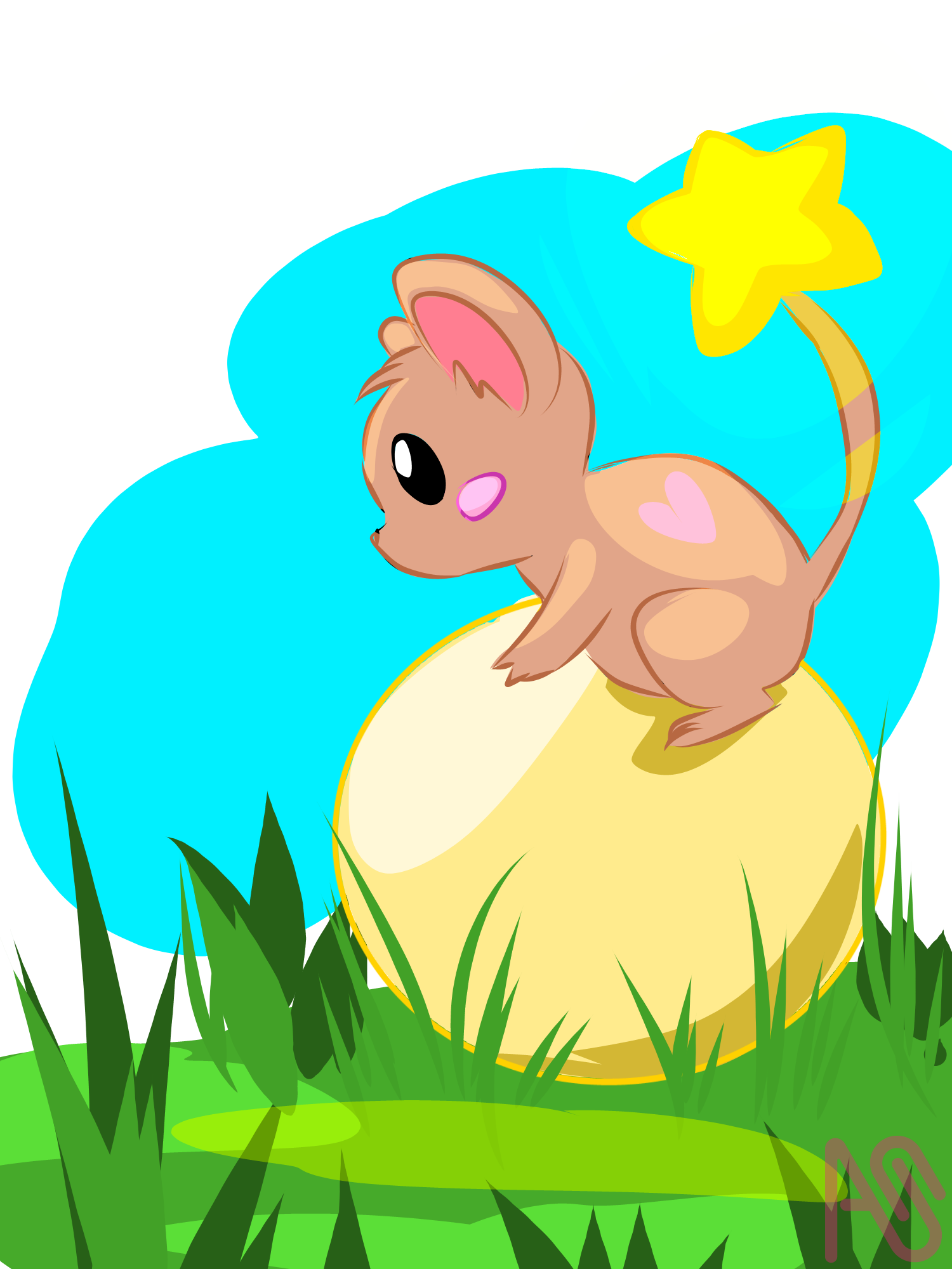 Мышь звездочка Iwatadaria - Illustrations ART street