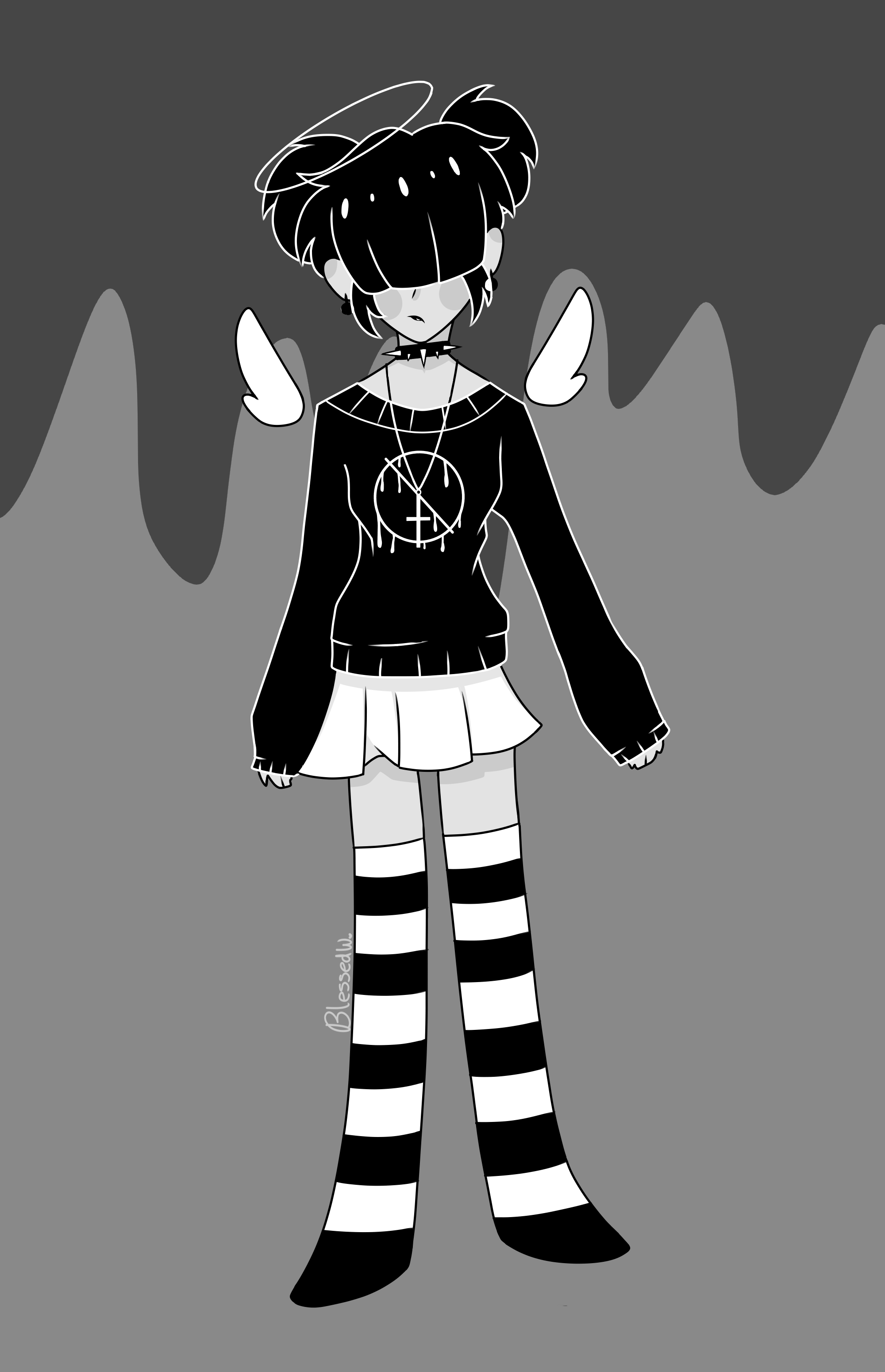 Drawing Of Alt Girl at James Glassop blog