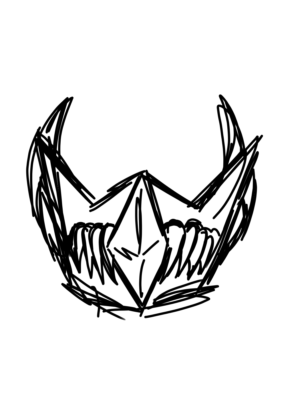 quick sketch of mask Funnypinkmonster - Illustrations ART street