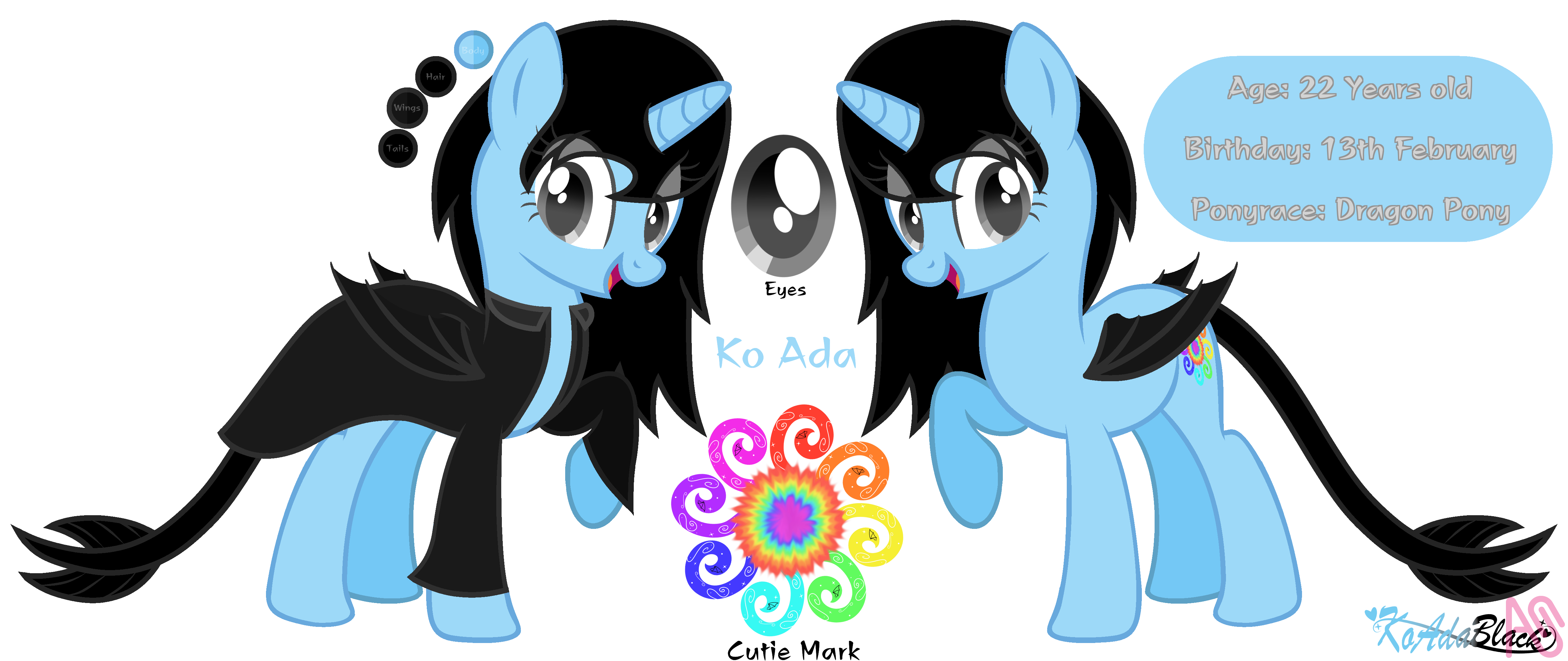 mlp KoAda (ponysona)V2 KoAdaBlack - Illustrations ART street