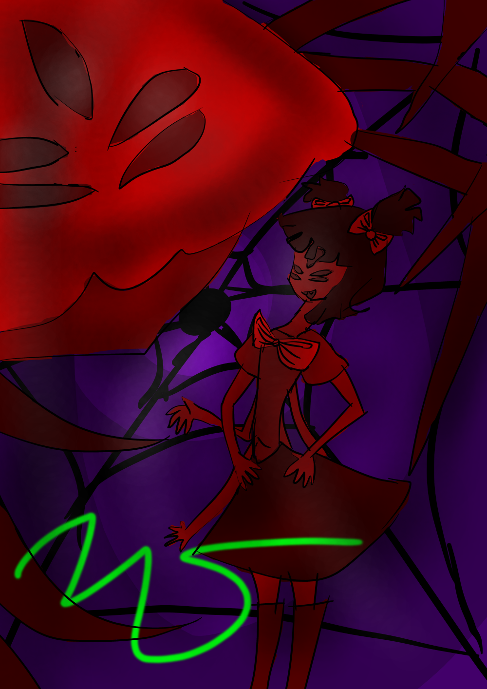 1st Muffet Drawing/all of this is red!!!!!! 🌹 Cami 🌹 - 插图 ART street