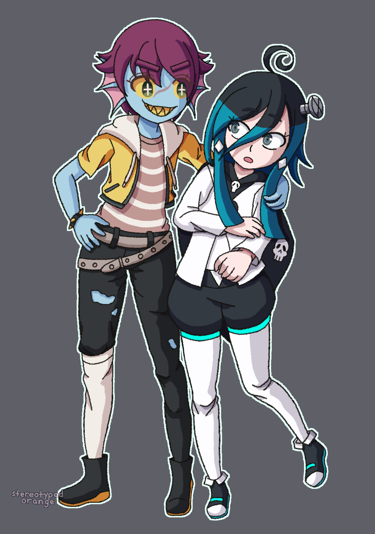 vespera and zorion Stereotype-Orange - Illustrations ART street