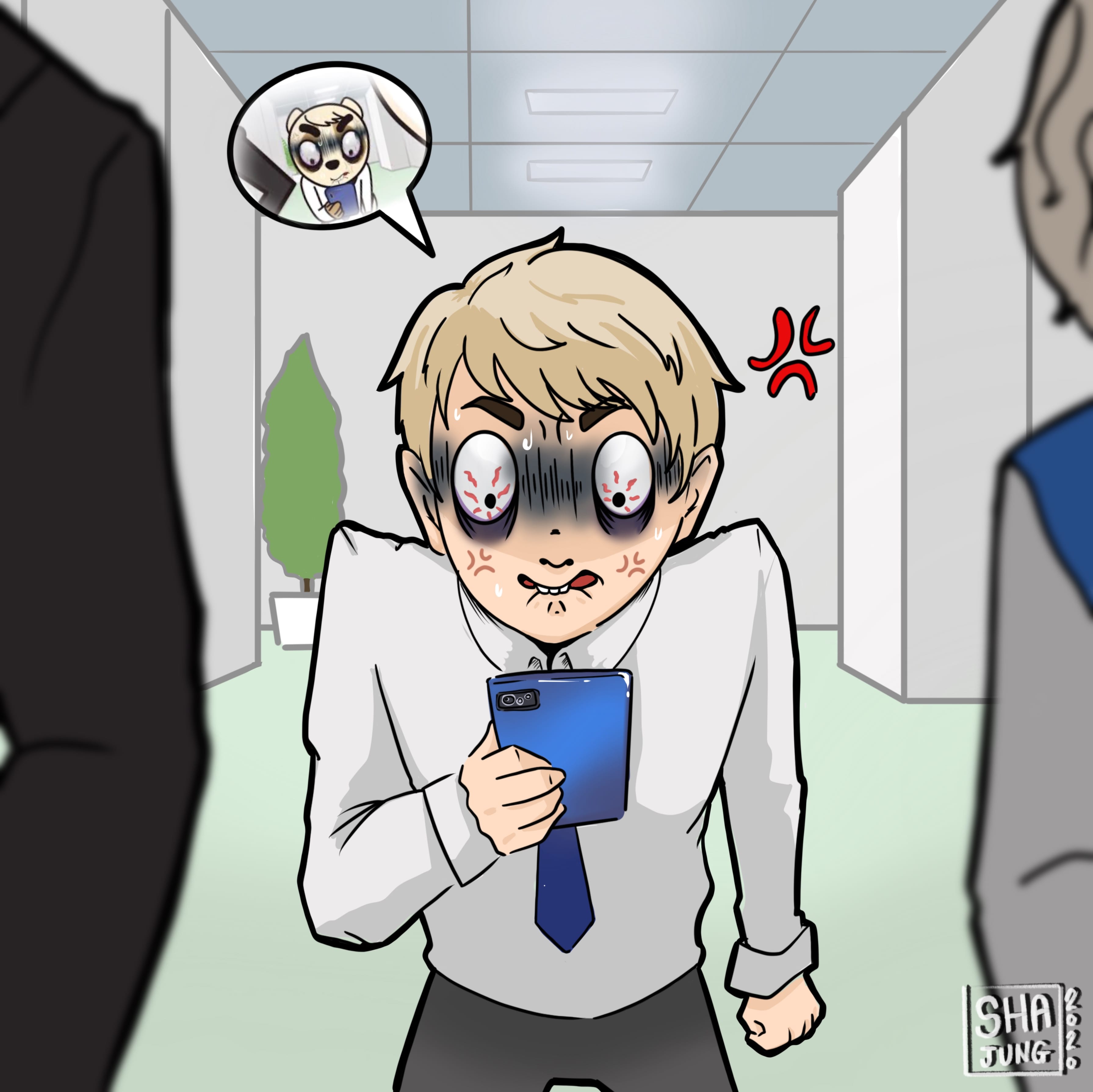 Aggretsuko scene redraws shajung - Illustrations ART street