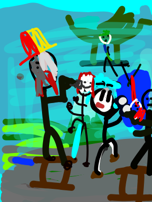 Henry stickman distraction dance Fox boy - Illustrations ART street